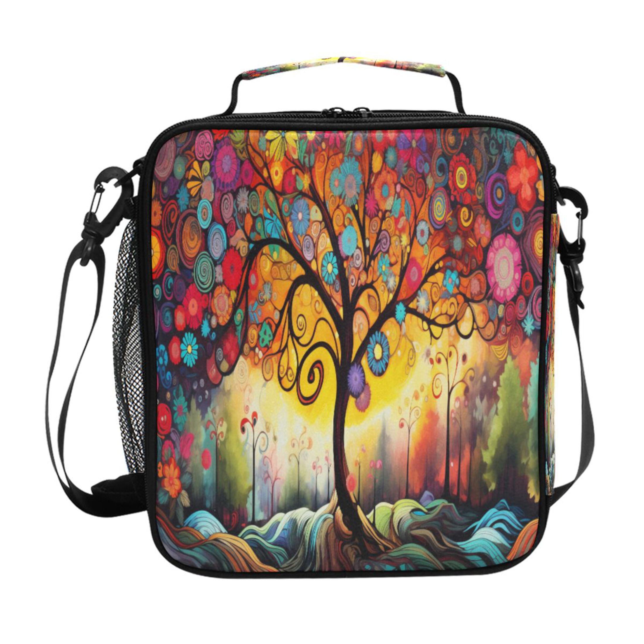 ALAZA Colorful Tree Lunch Box Insulated Lunch Bag Reusable Thermal Cooler Tote School Picnic ...