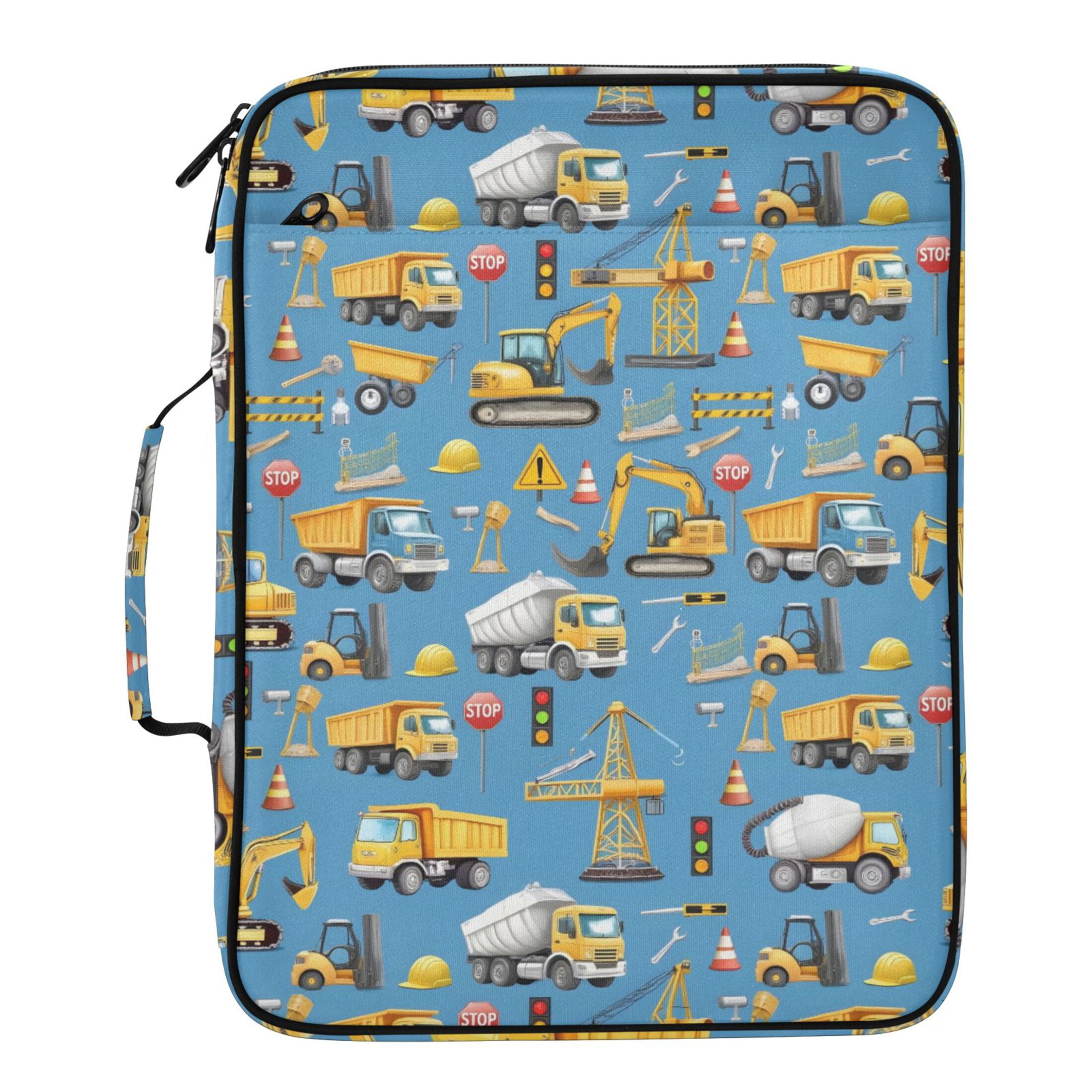 ALAZA Construction Cartoon Trucks Pattern Expanding Accordion File ...