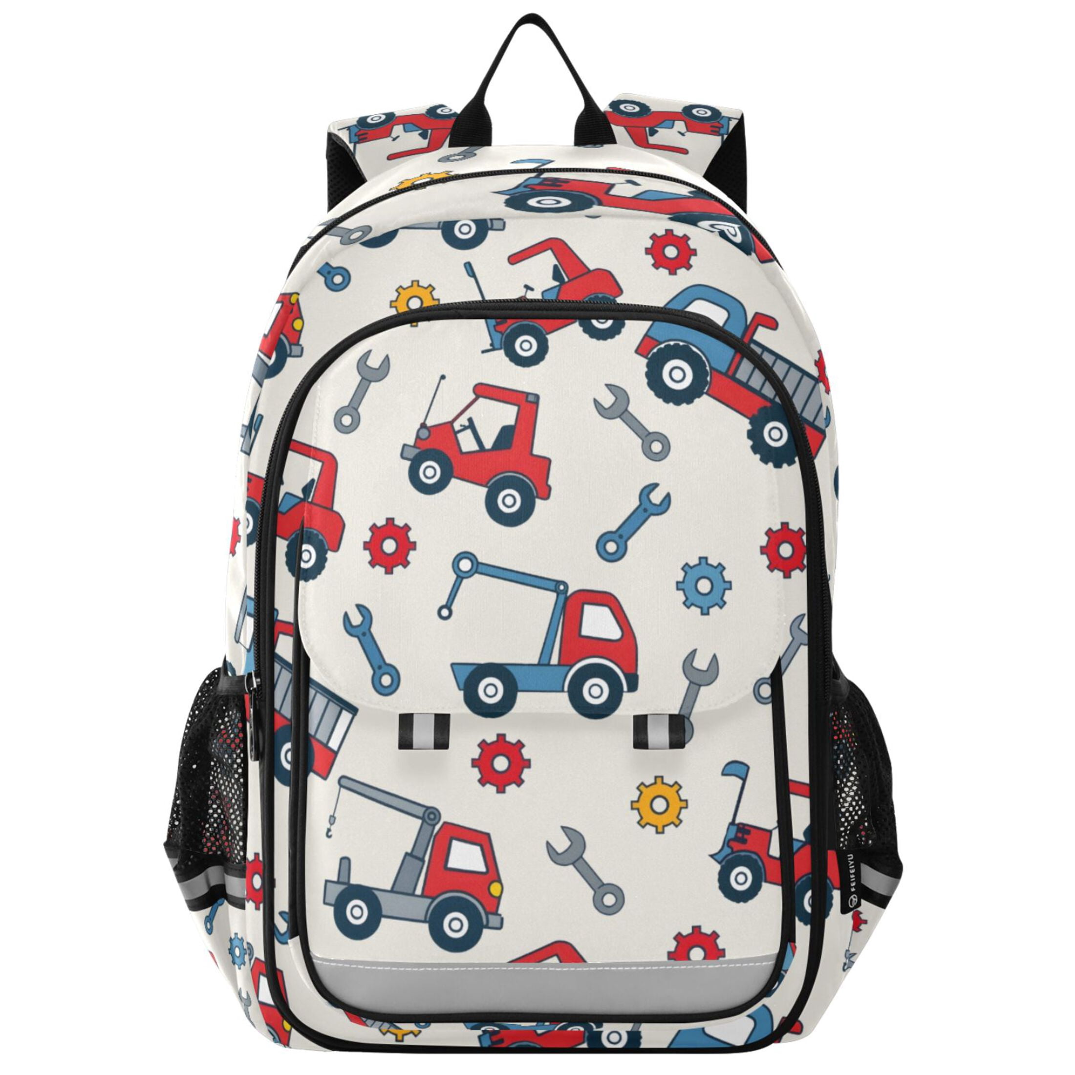 ALAZA Construction Trucks Cute School Laptop Backpack Travel Bag Casual ...