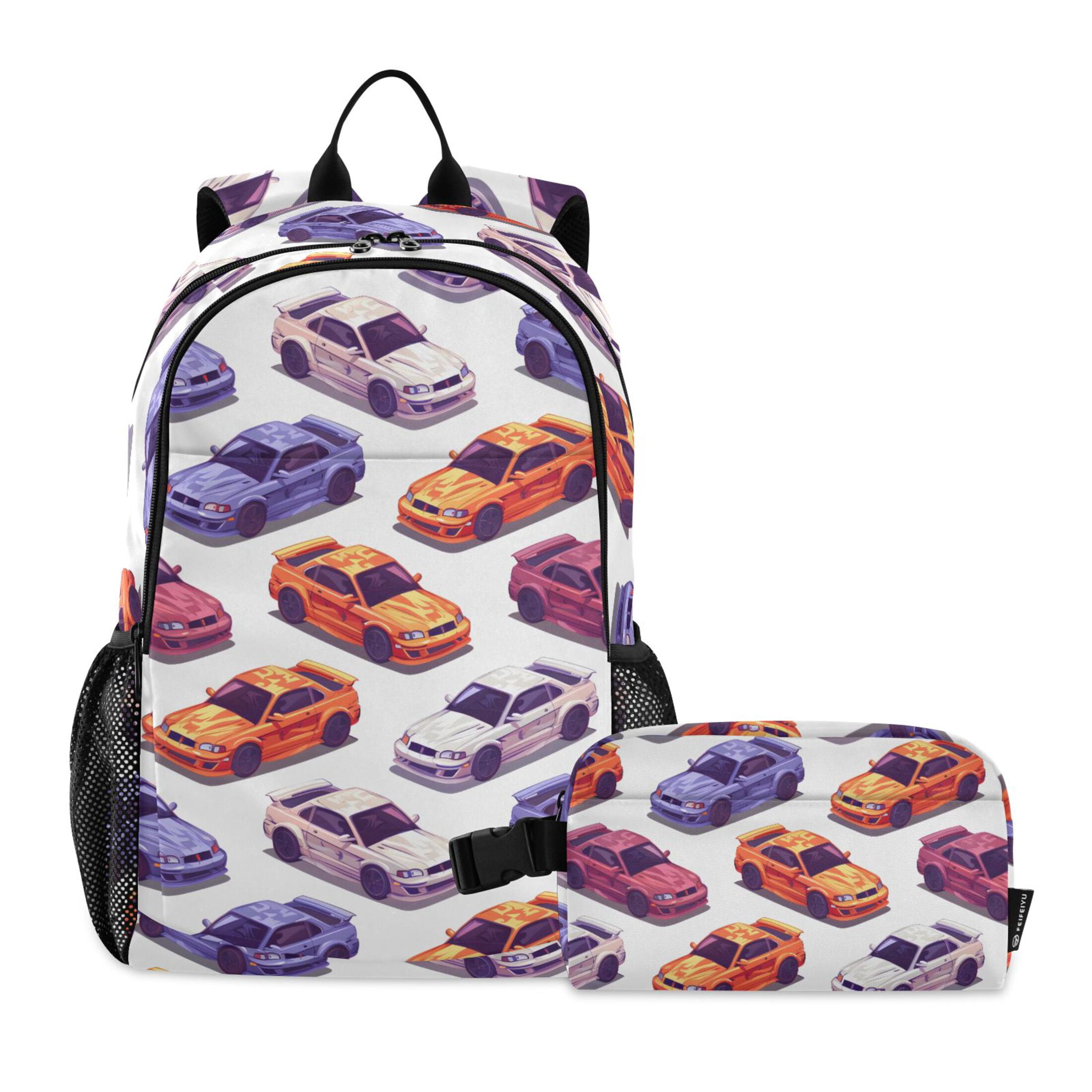 ALAZA Cool Cars School Backpack Lunch Box Set Student Bookbag - Walmart.com