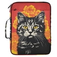 ALAZA Cool Cat Pattern Expanding Accordion File Folder 3 Ring Zipper ...