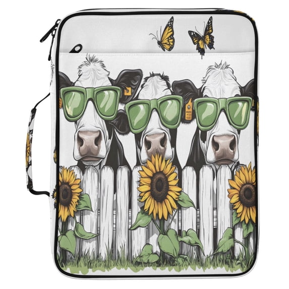 ALAZA Cool Cows Sunflowers Pattern Expanding Accordion File Folder 3 ...