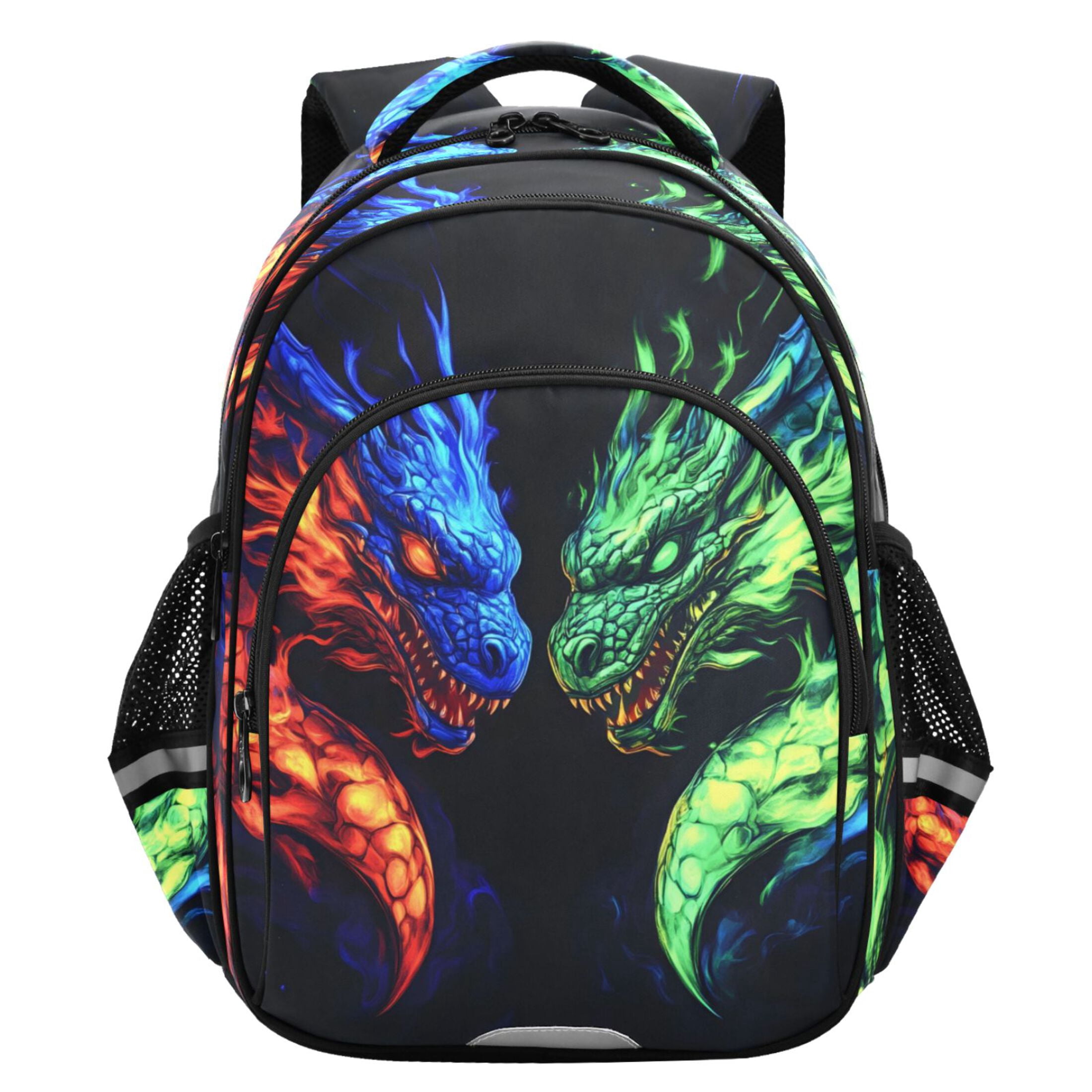 ALAZA Cool Dragon Heads School Backpack Elementary Bag Student Bookbag ...