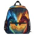 ALAZA Cool Dragon with Fire Pattern School Backpack Student Bookbag ...