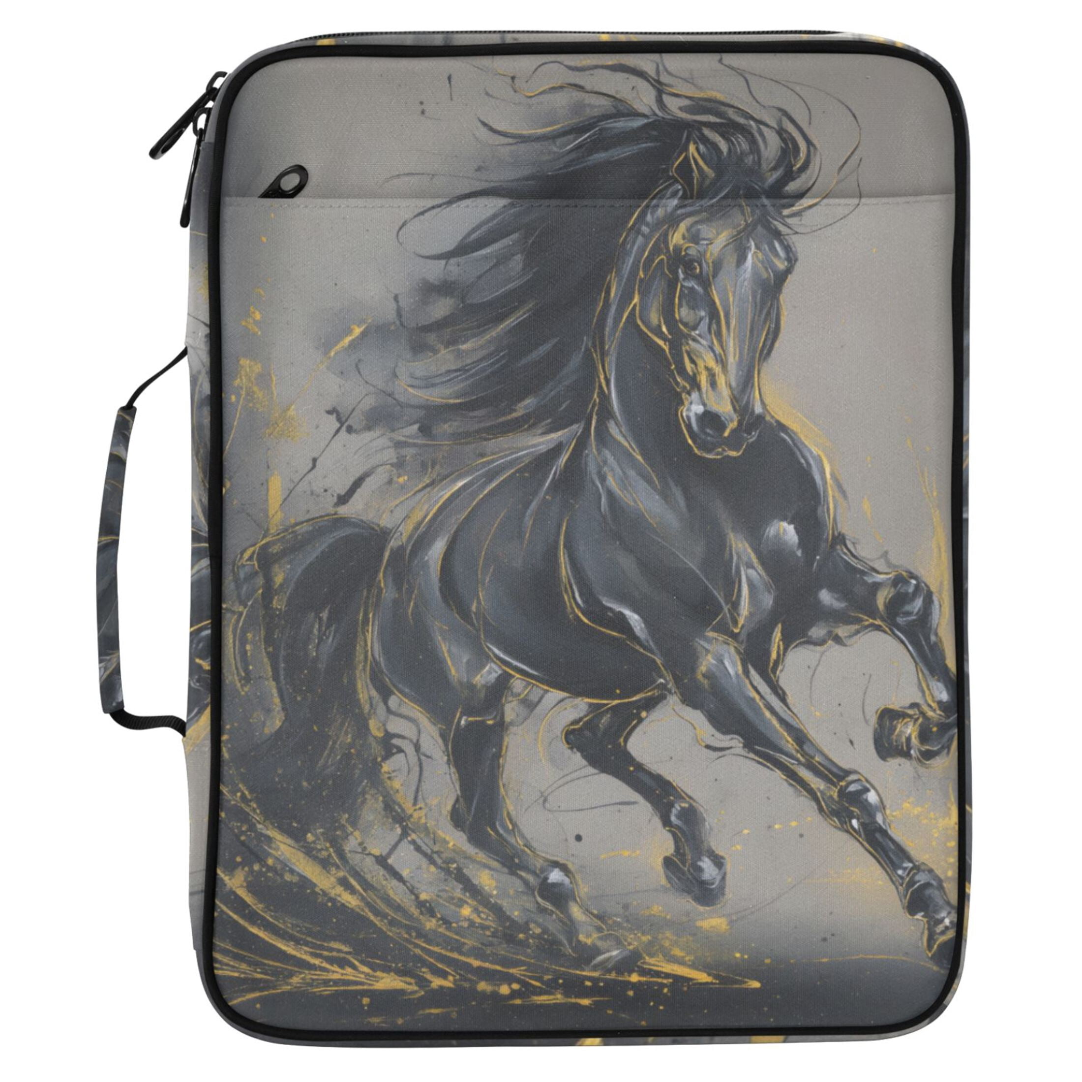 ALAZA Cool Horse Running Pattern Expanding Accordion File Folder 3 Ring ...