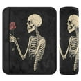 ALAZA Cool Skeleton Rose Flower Car Seat Belt Adjuster Neck Covers ...