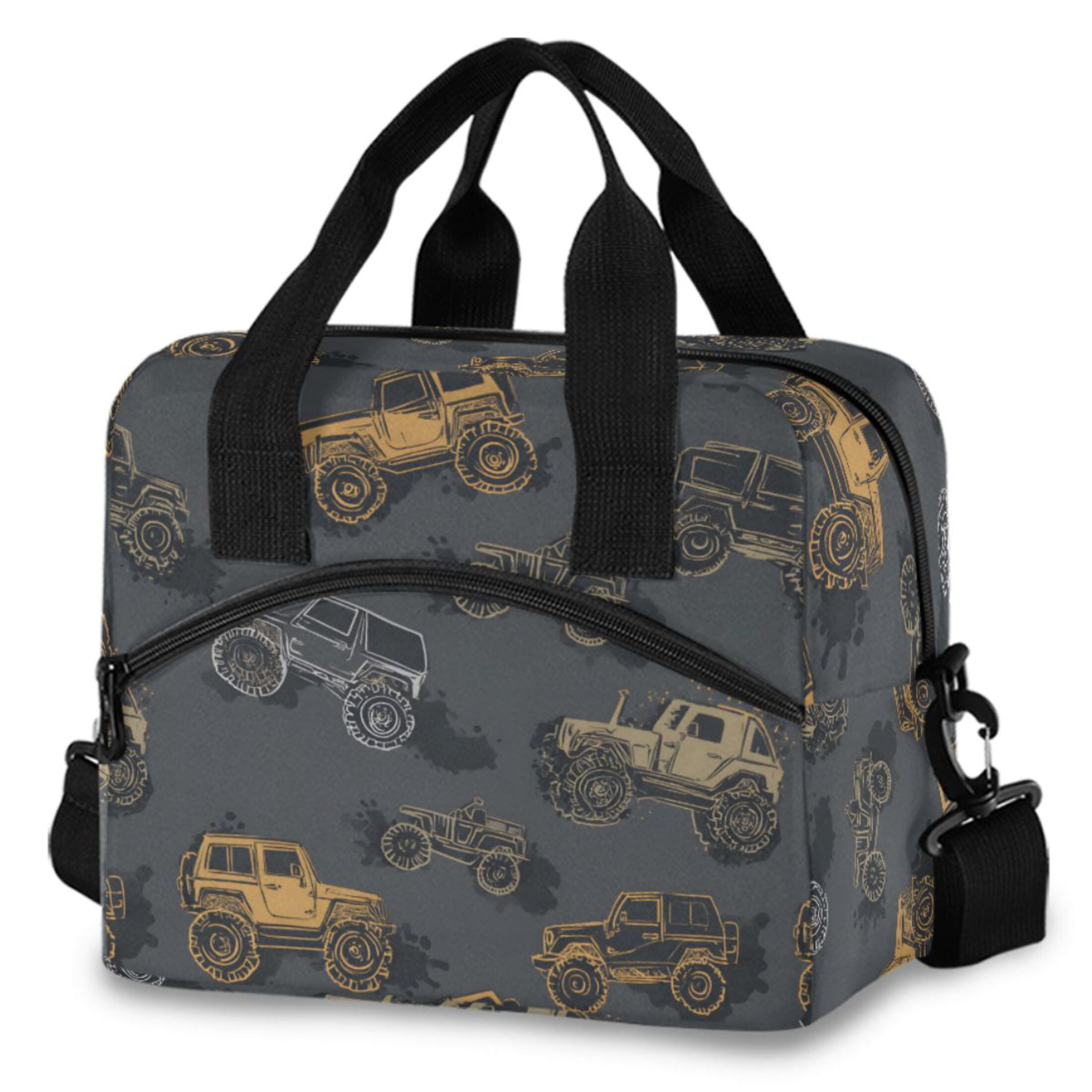 ALAZA Cool Truck Pattern Insulated Lunch Box Large Reusable Cooler Bag ...