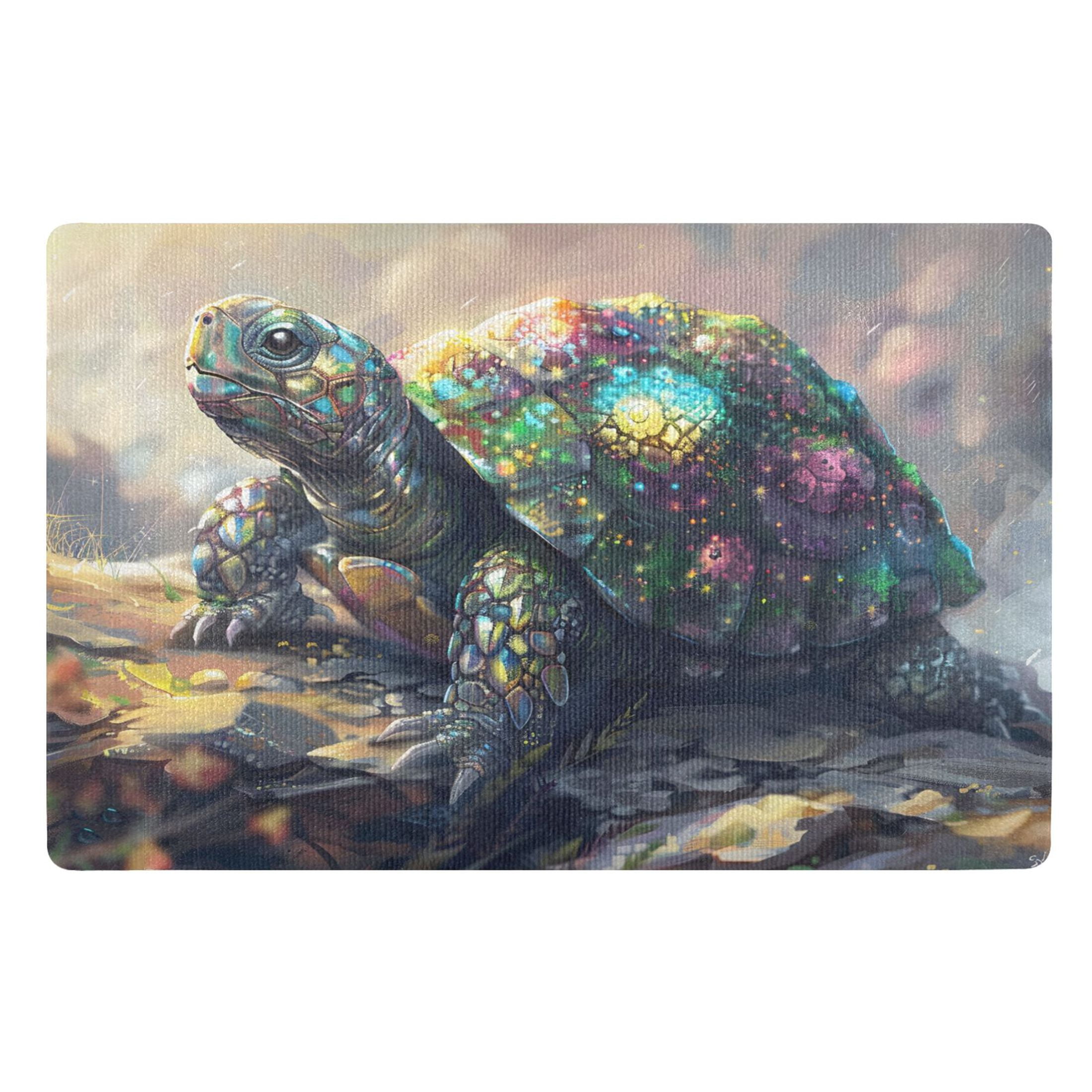 ALAZA Cool Turtle Door Mats Outdoor Indoor Entrance Low Profile Floor ...