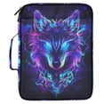 ALAZA Cool Wolf Face Pattern Expanding Accordion File Folder 3 Ring ...
