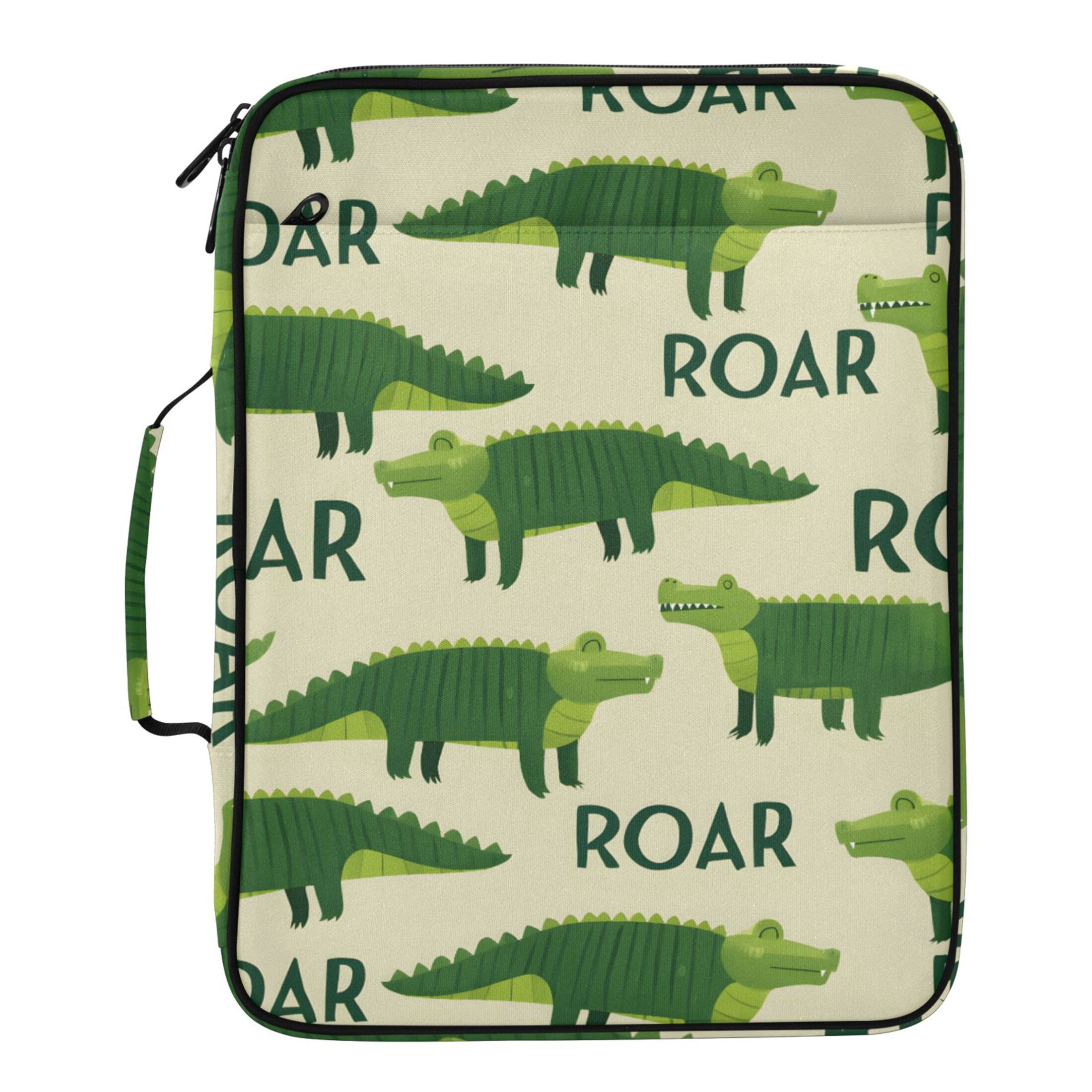 ALAZA Crocodile Cartoon Pattern Expanding Accordion File Folder 3 Ring ...