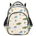 ALAZA Crocodile Palm Trees School Backpack Elementary Bag Student ...