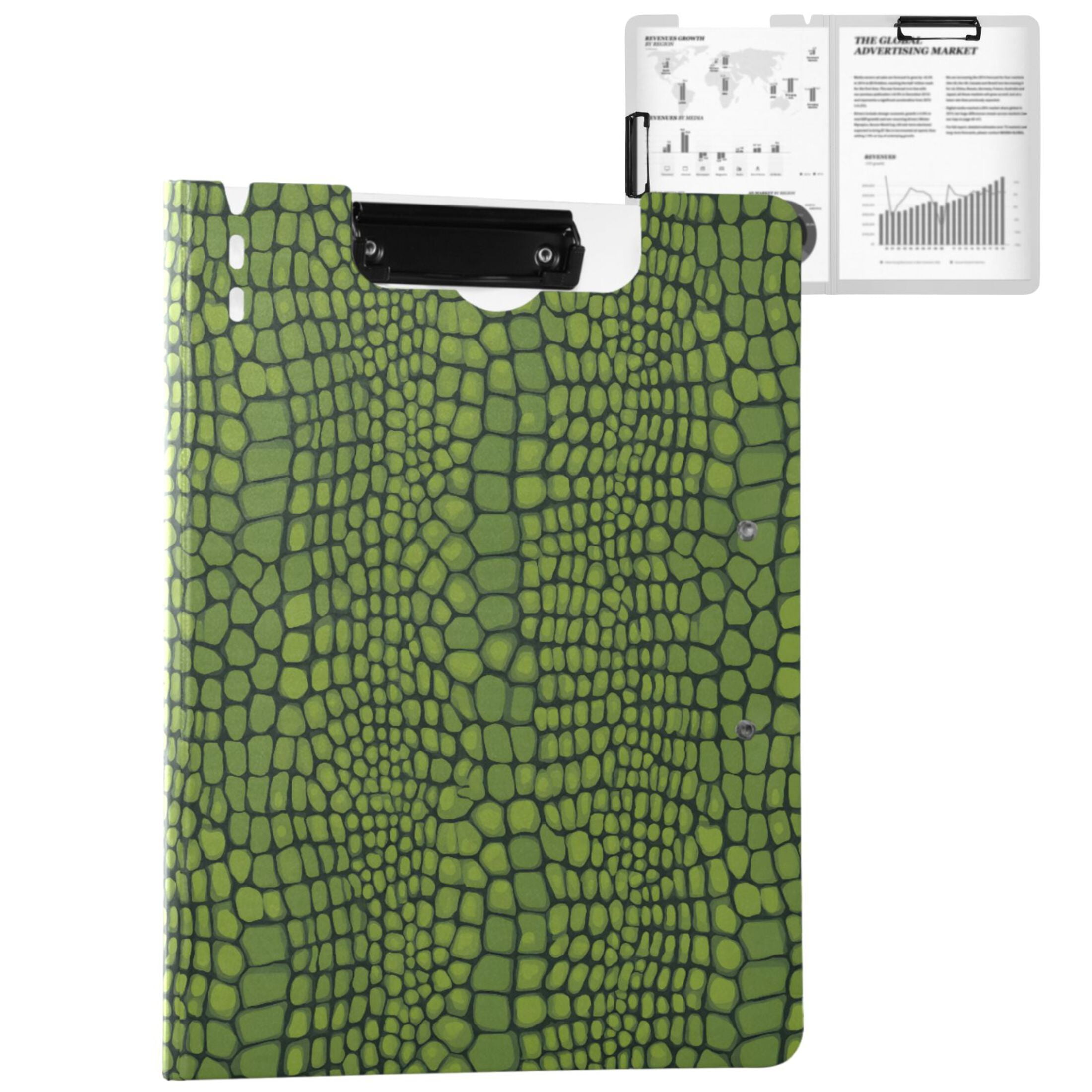 ALAZA Crocodile Pattern A4 Foldable Clipboard 360 Degree Folder Binder ...