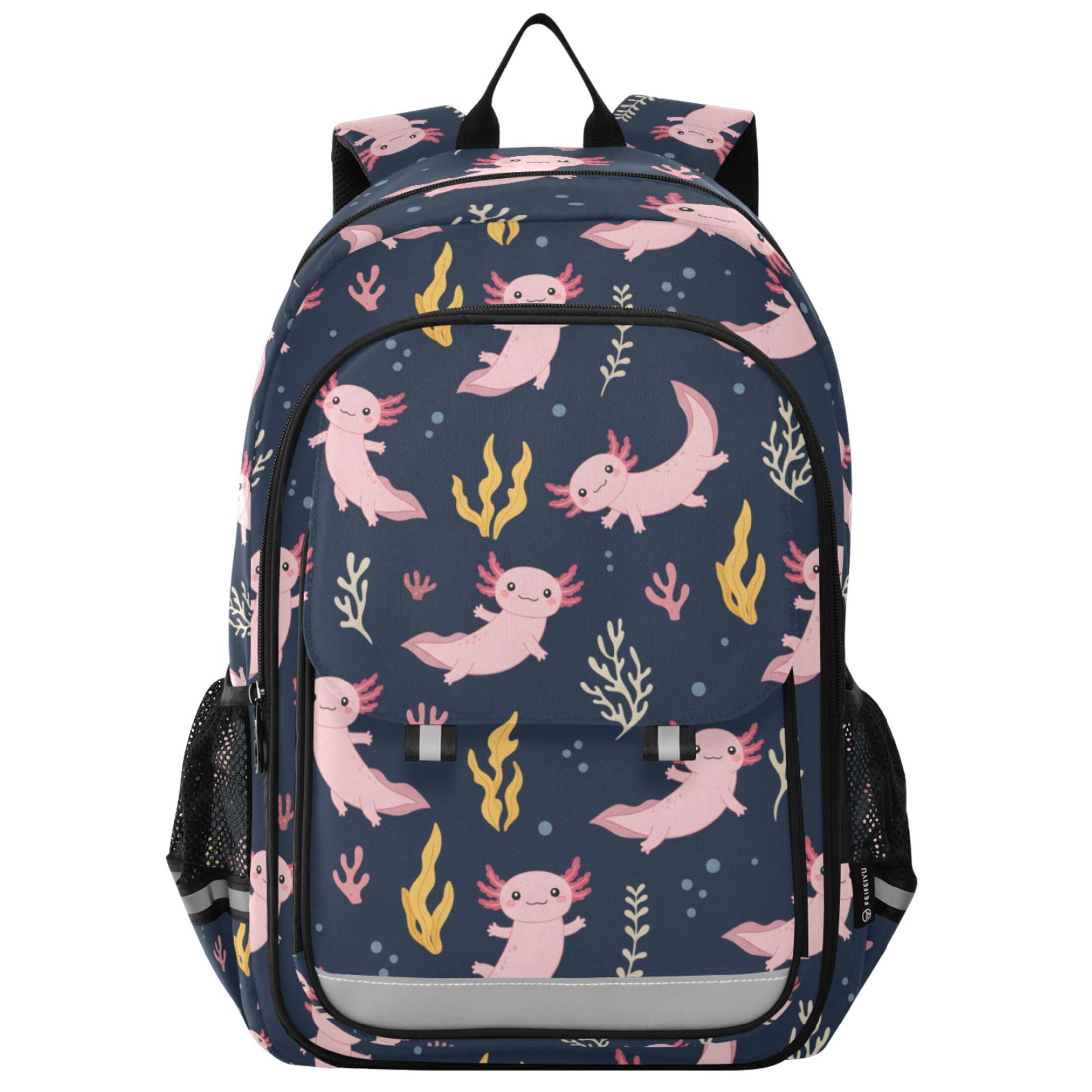 ALAZA Cute Axolotl Coral School Laptop Backpack Travel Bag Casual ...
