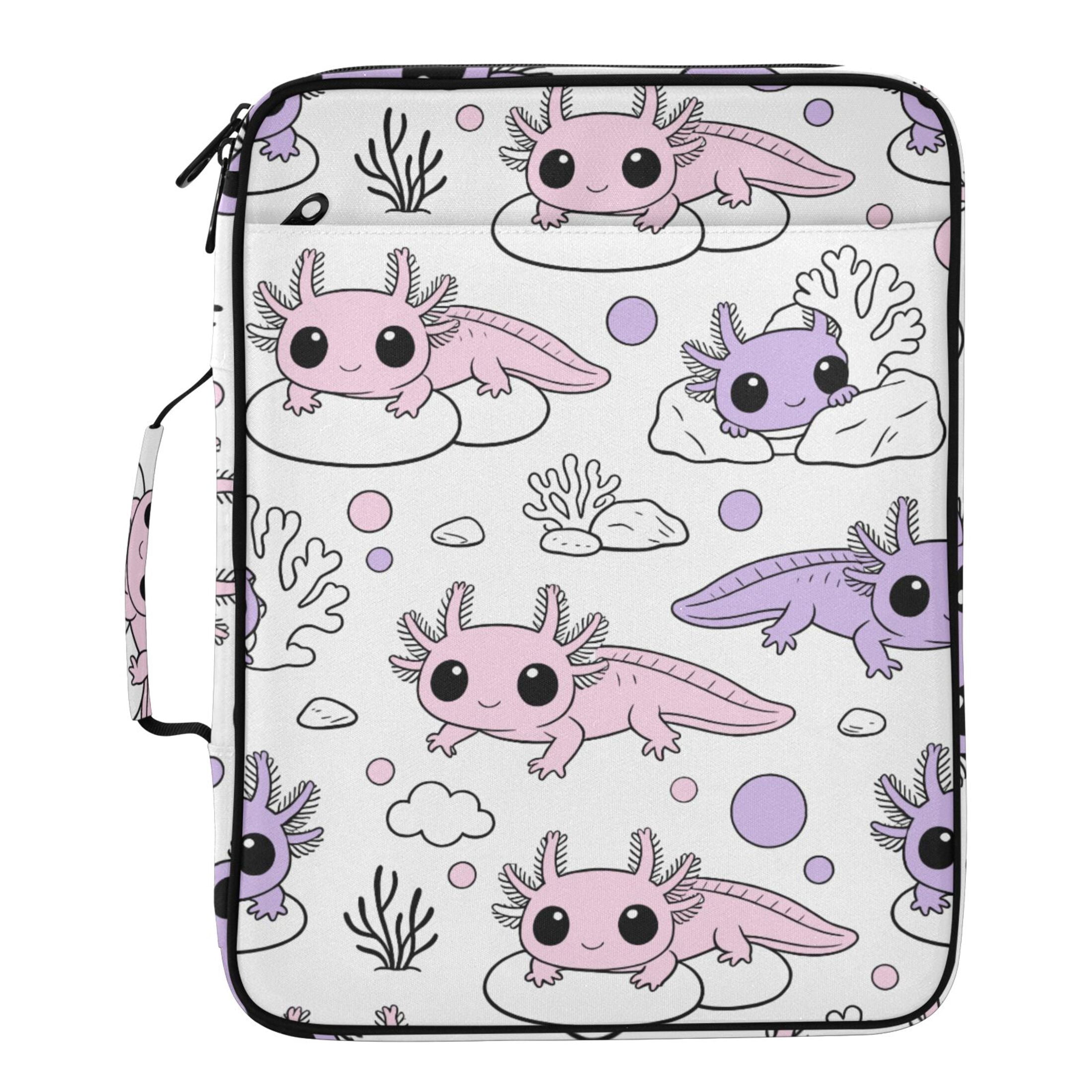 ALAZA Cute Axolotl Pattern Expanding Accordion File Folder 3 Ring ...
