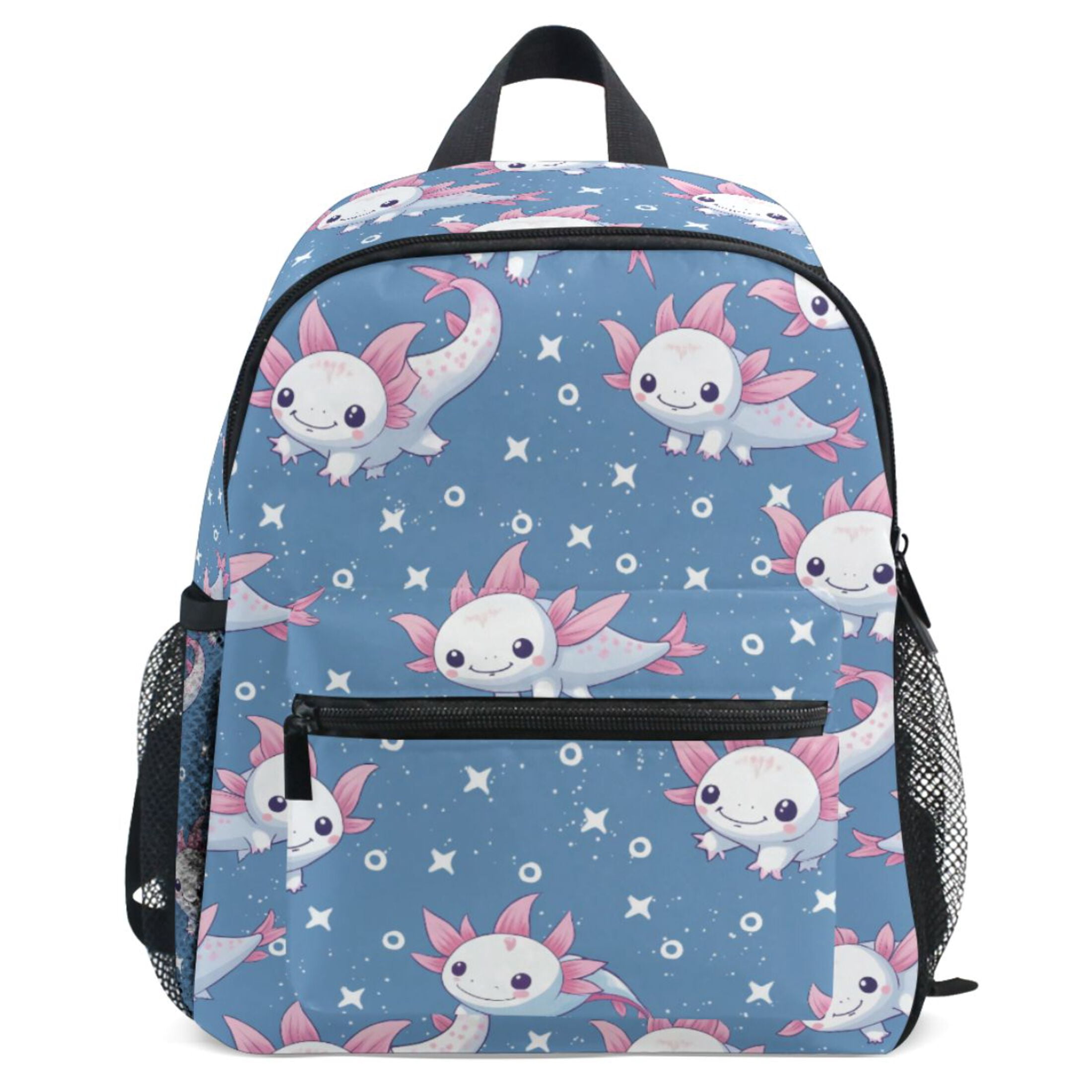 ALAZA Cute Axolotl Pattern School Backpack Student Bookbag Mini Bag ...