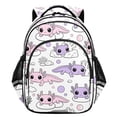 ALAZA Cute Axolotl School Backpack Elementary Bag Student Bookbag ...