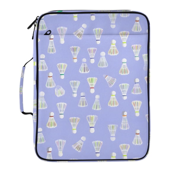 ALAZA Cute Badminton Purple Pattern Expanding Accordion File Folder 3 ...