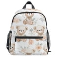 ALAZA Cute Bears Flowers Pattern School Backpack Student Bookbag Mini ...
