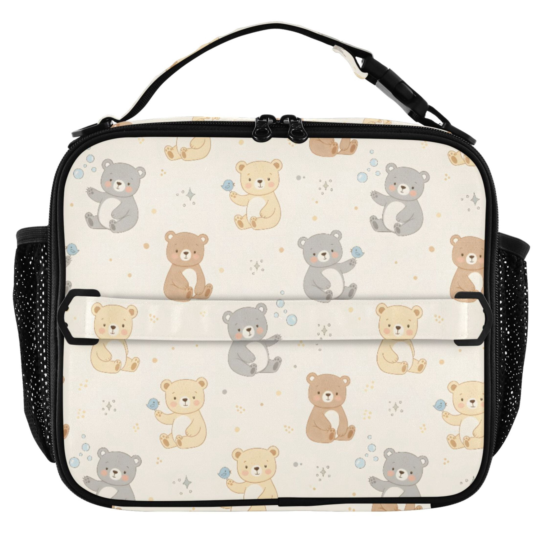 ALAZA Cute Bears Insulated Lunch Box Lunch Bag Cooler Tote with ...