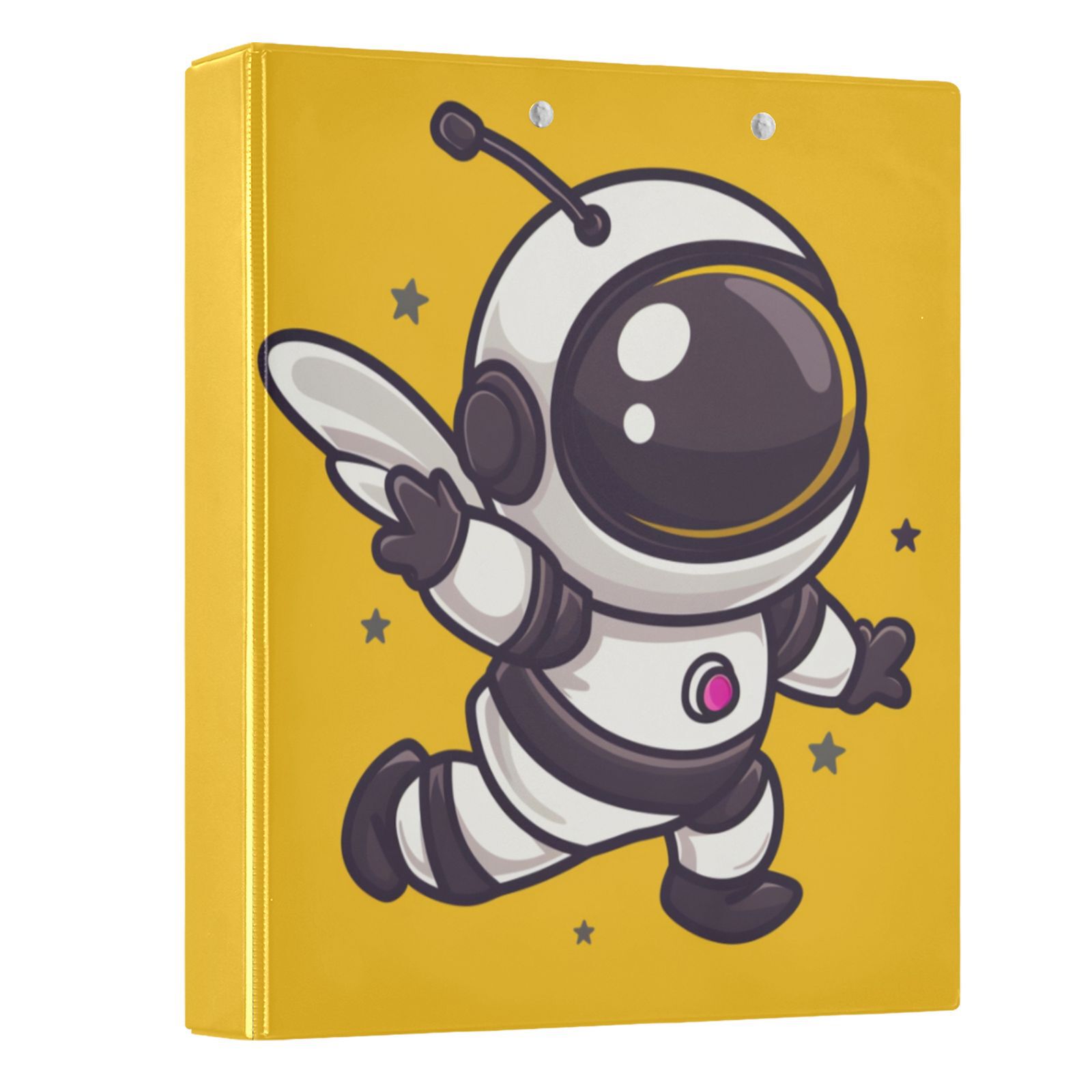 ALAZA Cute Bee Astronaut Cartoon 3 Ring Binder 1.5 Inch Three Ring ...