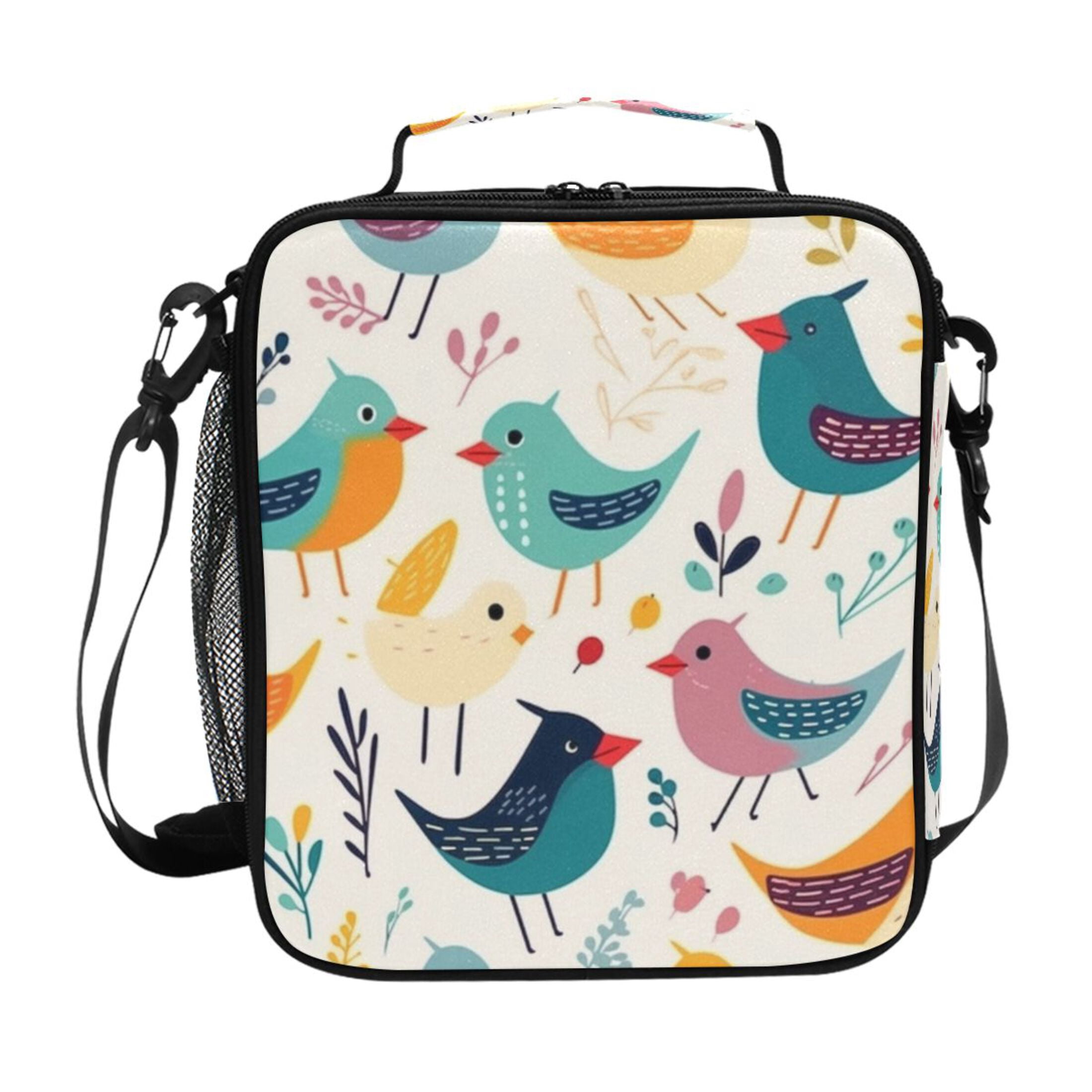 ALAZA Cute Birds Lunch Box Insulated Lunch Bag Reusable Thermal Cooler ...