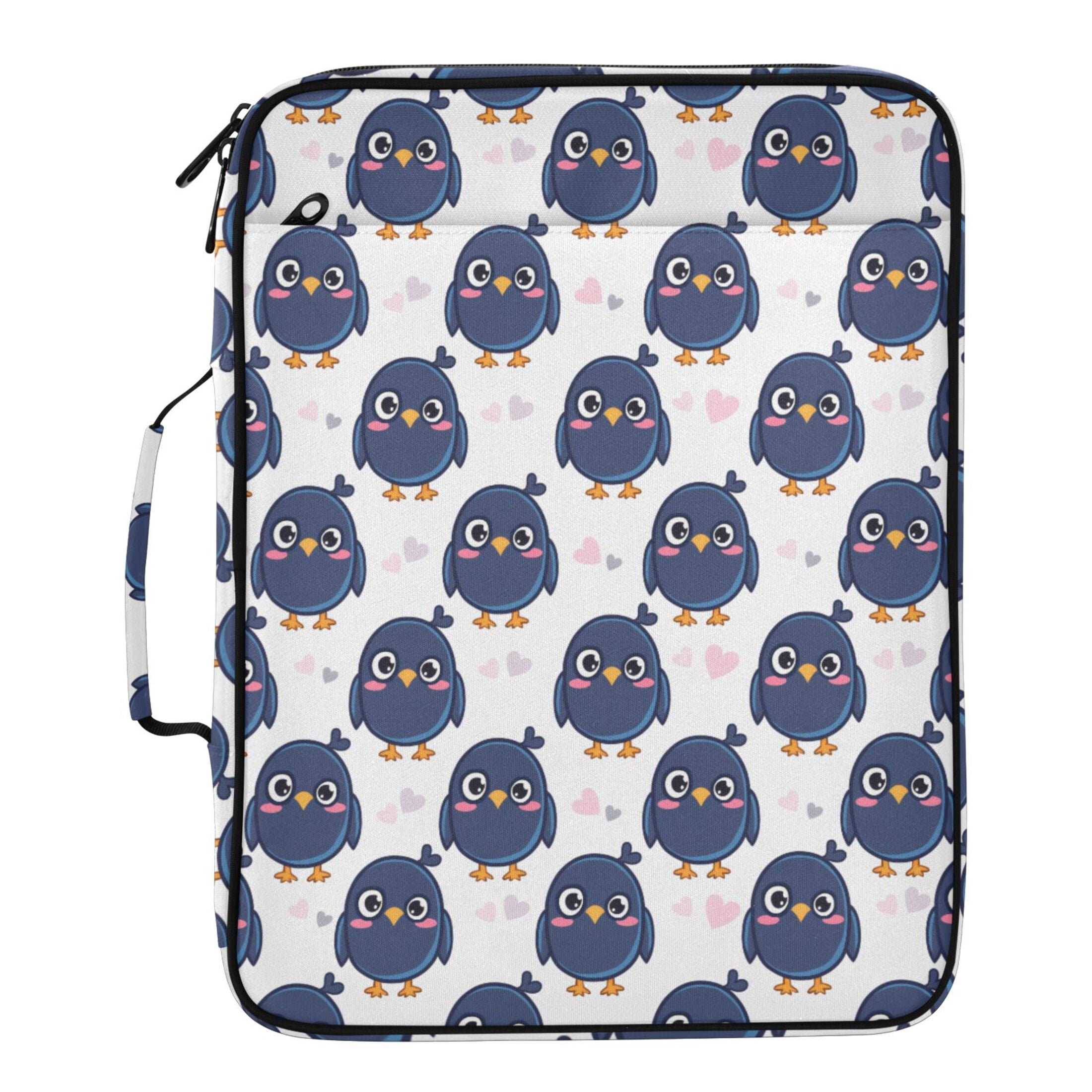 ALAZA Cute Birds Pattern Expanding Accordion File Folder 3 Ring Zipper ...