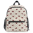 ALAZA Cute Bow Polka Dots Pattern School Backpack Student Bookbag Mini ...