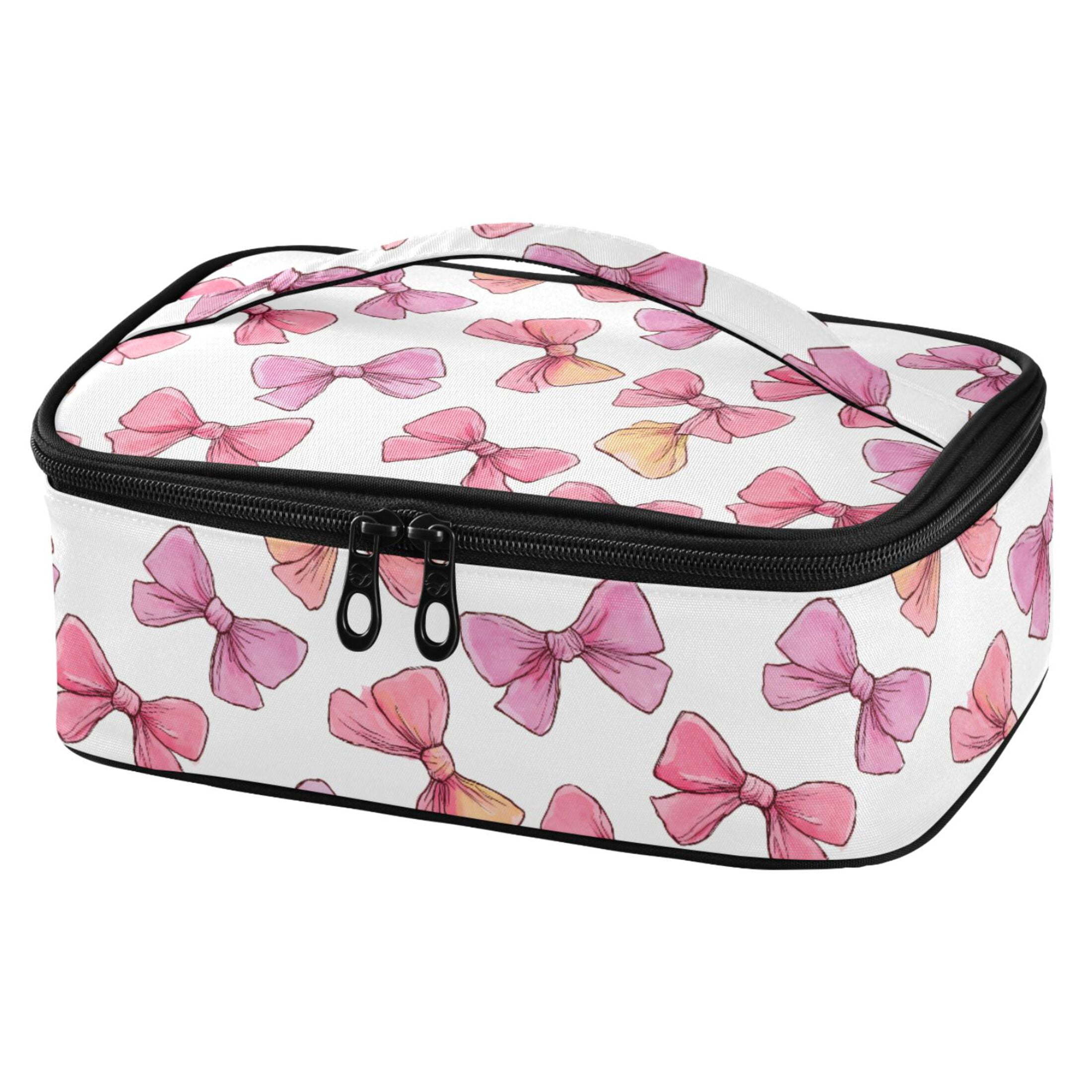 ALAZA Cute Bows Lunch Box Insulated Cooler Tote Bag Reusable School ...