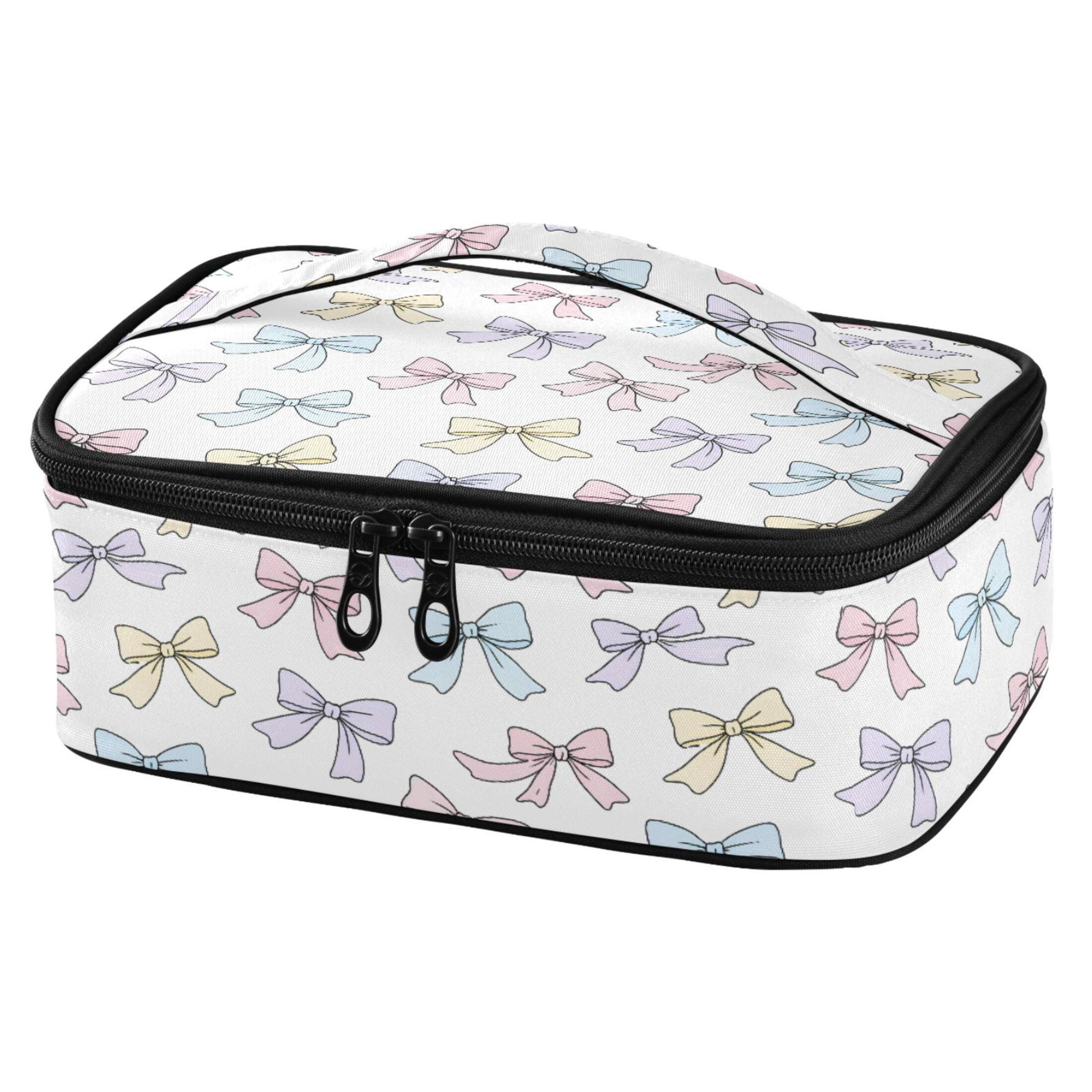 ALAZA Cute Bows Lunch Box Insulated Reusable Cooler Tote Bag School ...