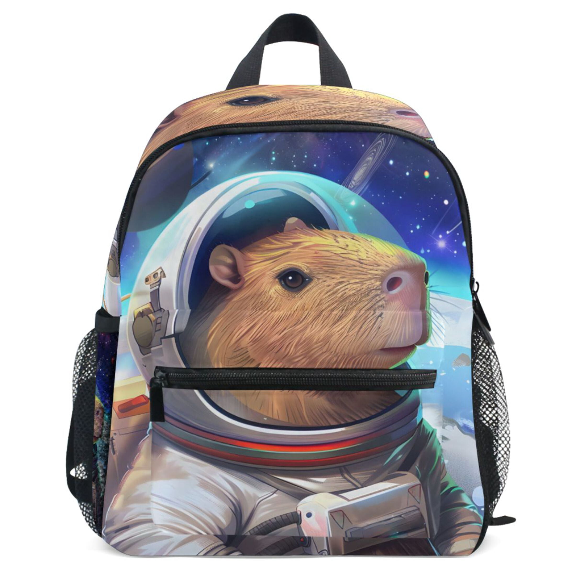ALAZA Cute Capybara Astronaut Pattern School Backpack Student Bookbag ...
