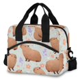 ALAZA Cute Capybara Floral Insulated Lunch Box Large Reusable Cooler ...
