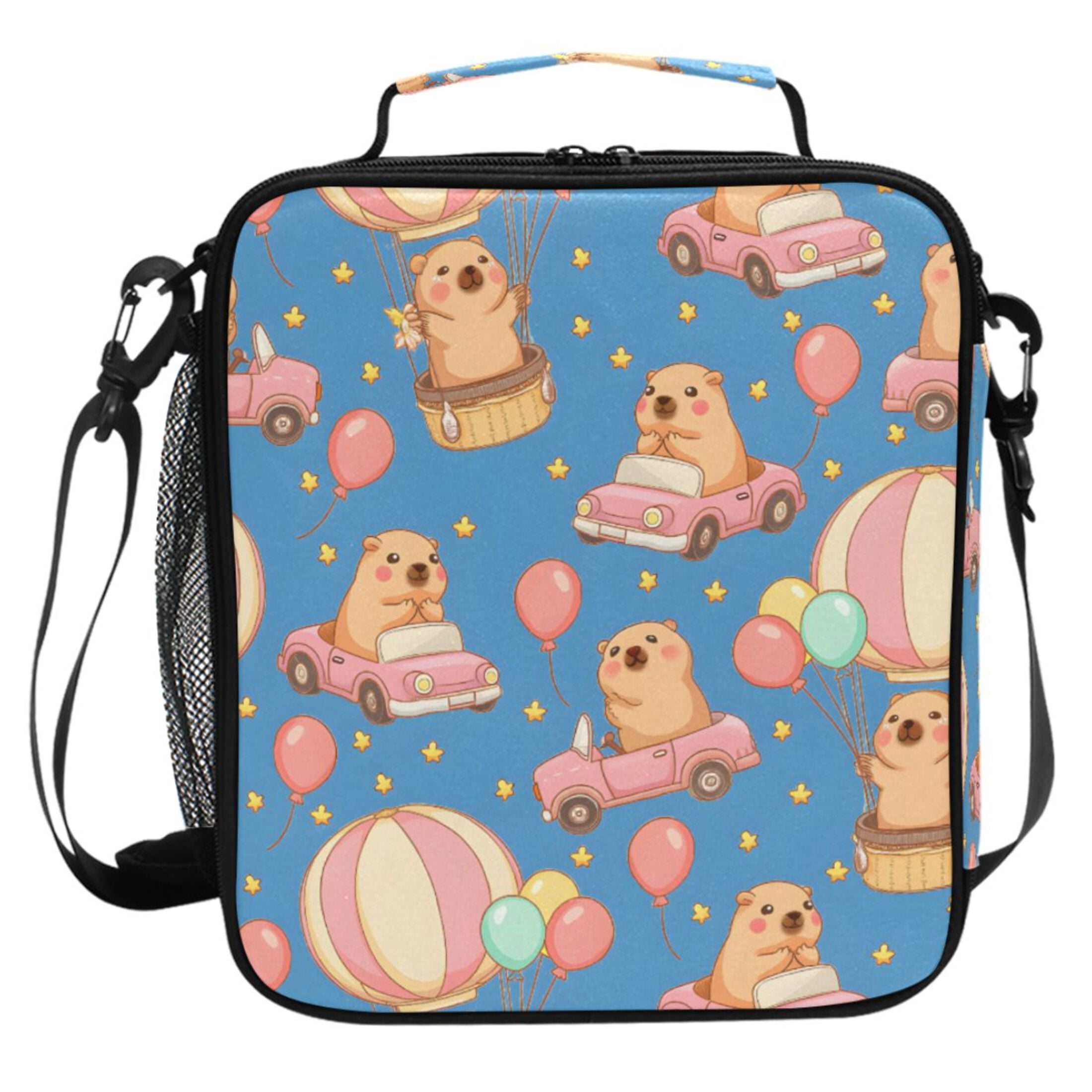 ALAZA Cute Capybara on Truck Lunch Box Insulated Cooler Lunch Bag with ...