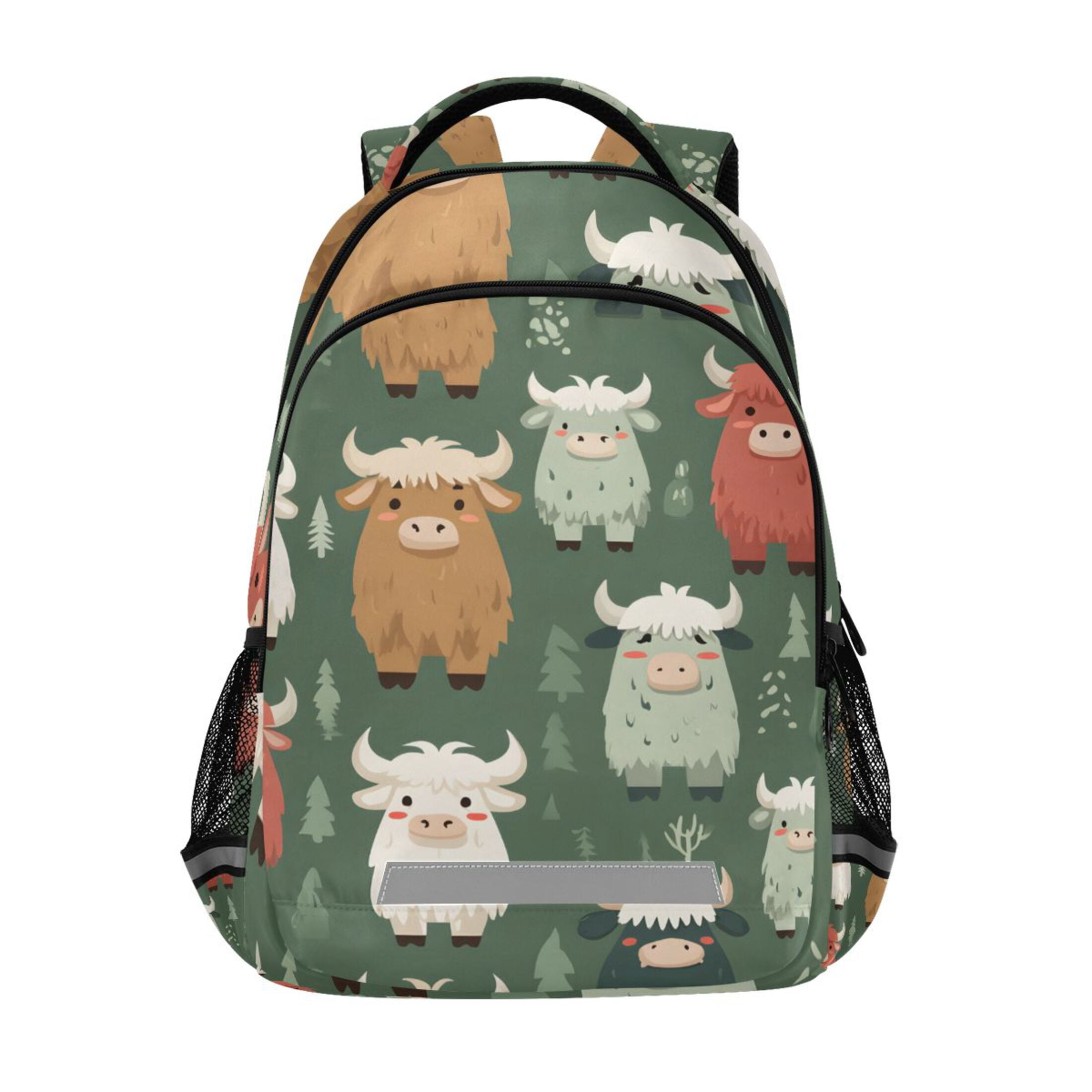 ALAZA Cute Cartoon Cows Backpack Elementary School Bag Bookbag Travel ...