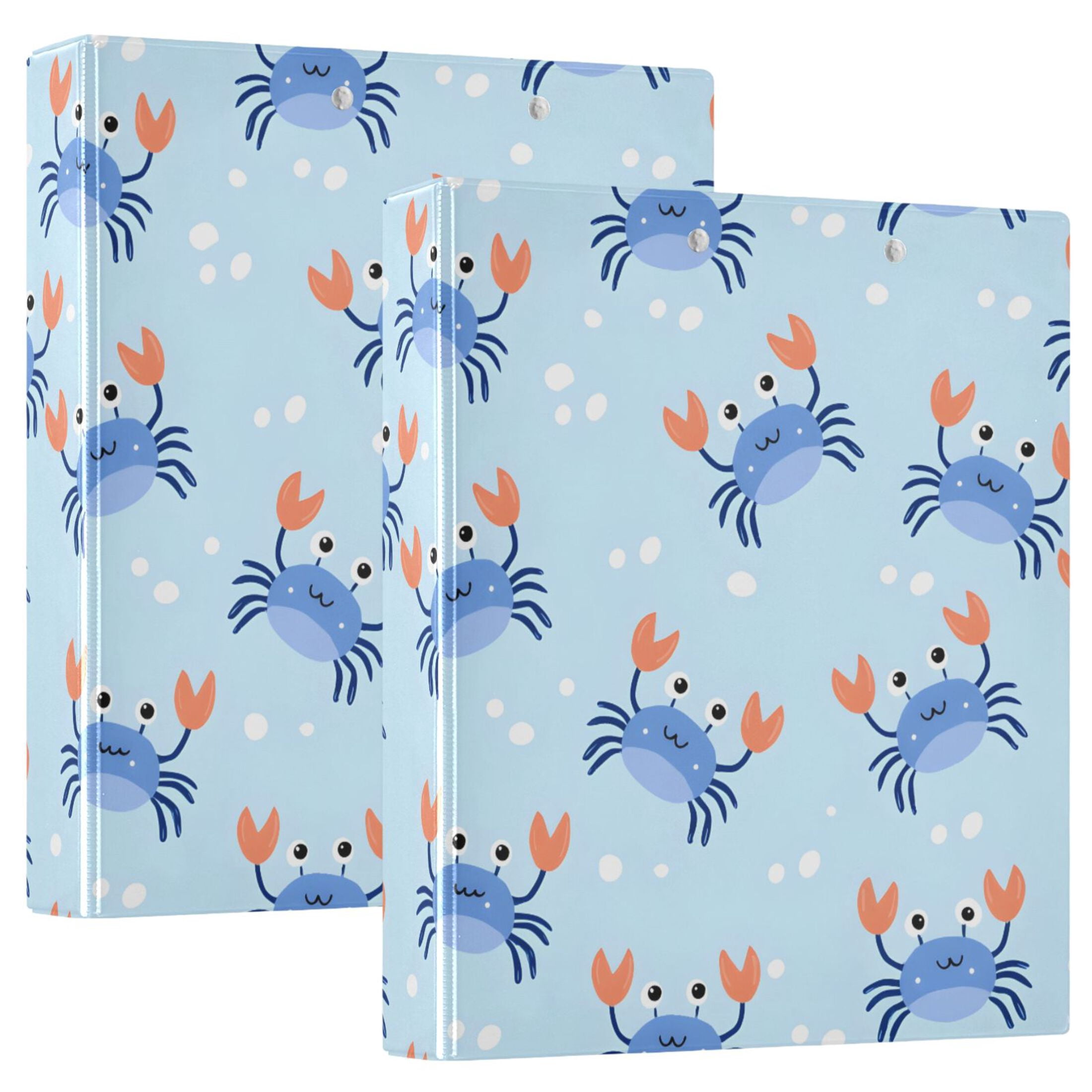 ALAZA Cute Cartoon Crabs Hardcover 3 Ring Binder 1.5" D-Rings with ...
