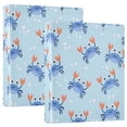 ALAZA Cute Cartoon Crabs Hardcover 3 Ring Binder 1.5" D-Rings with ...