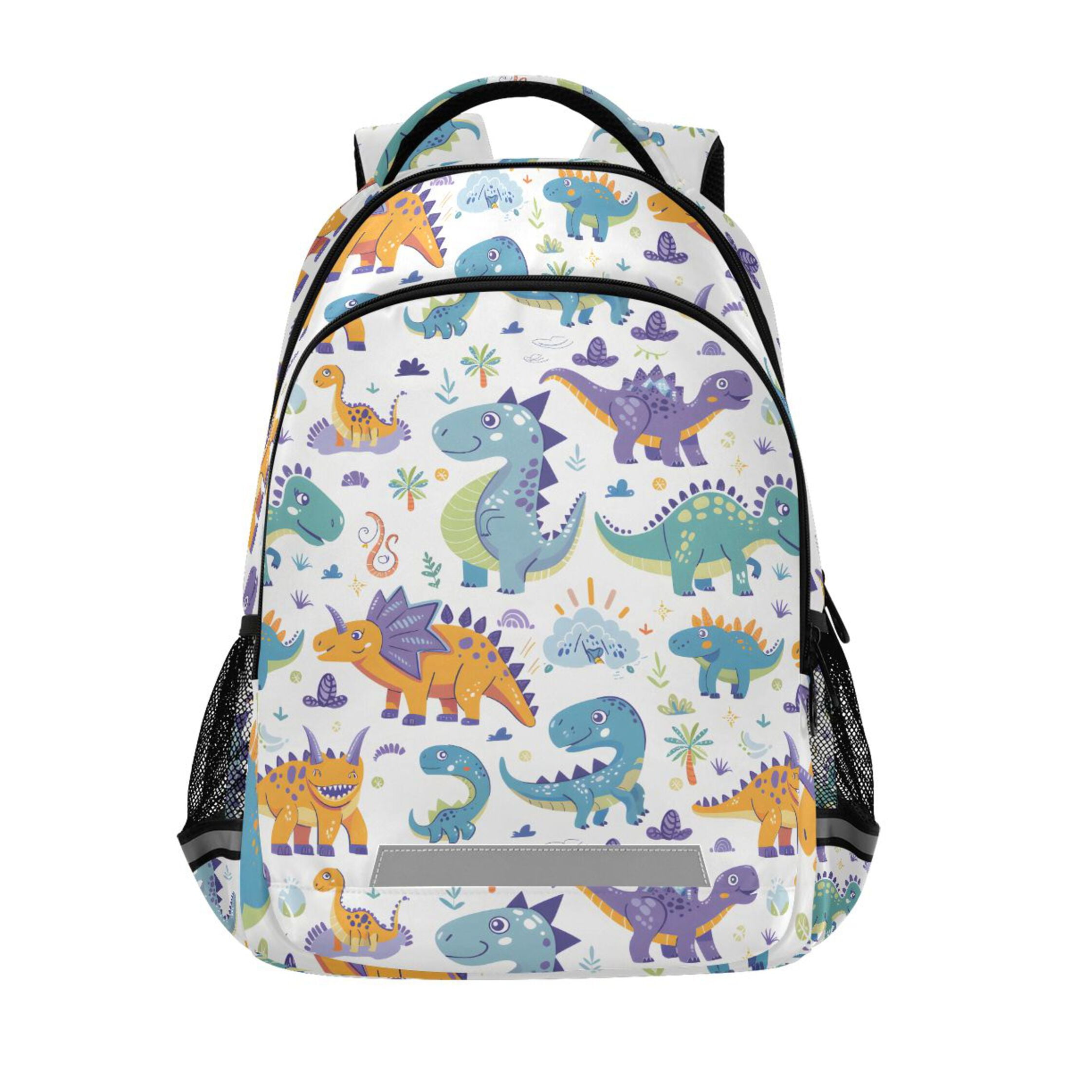 ALAZA Cute Cartoon Dinosaurs Backpack Elementary School Bag Bookbag ...