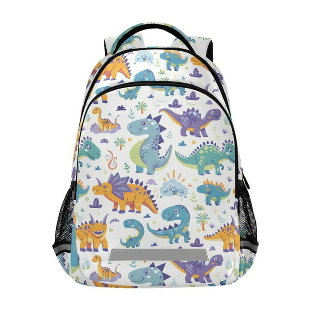 ALAZA Cute Cartoon Dinosaurs Backpack Elementary School Bag Bookbag ...