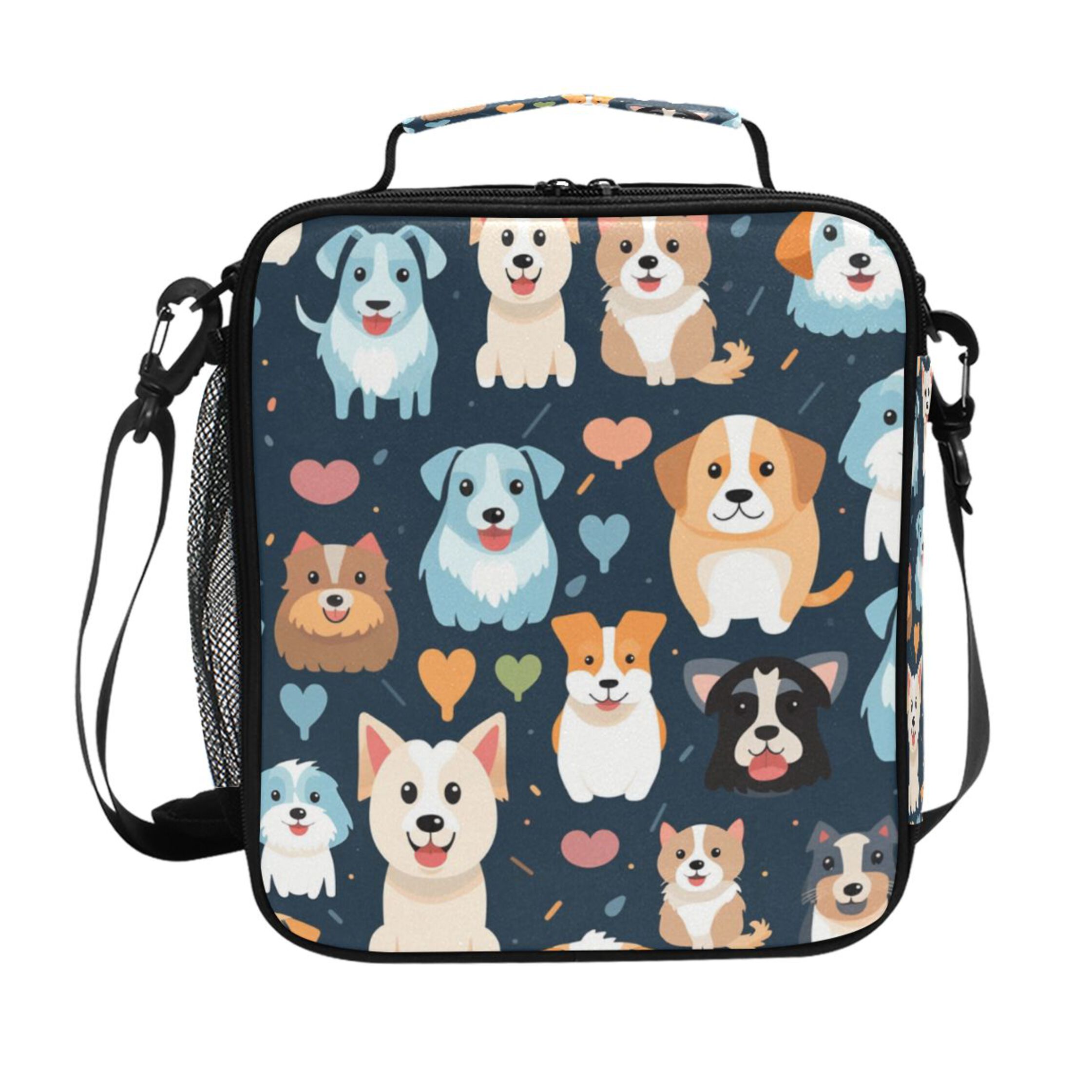 ALAZA Cute Cartoon Dogs Lunch Box Insulated Lunch Bag Reusable Thermal ...