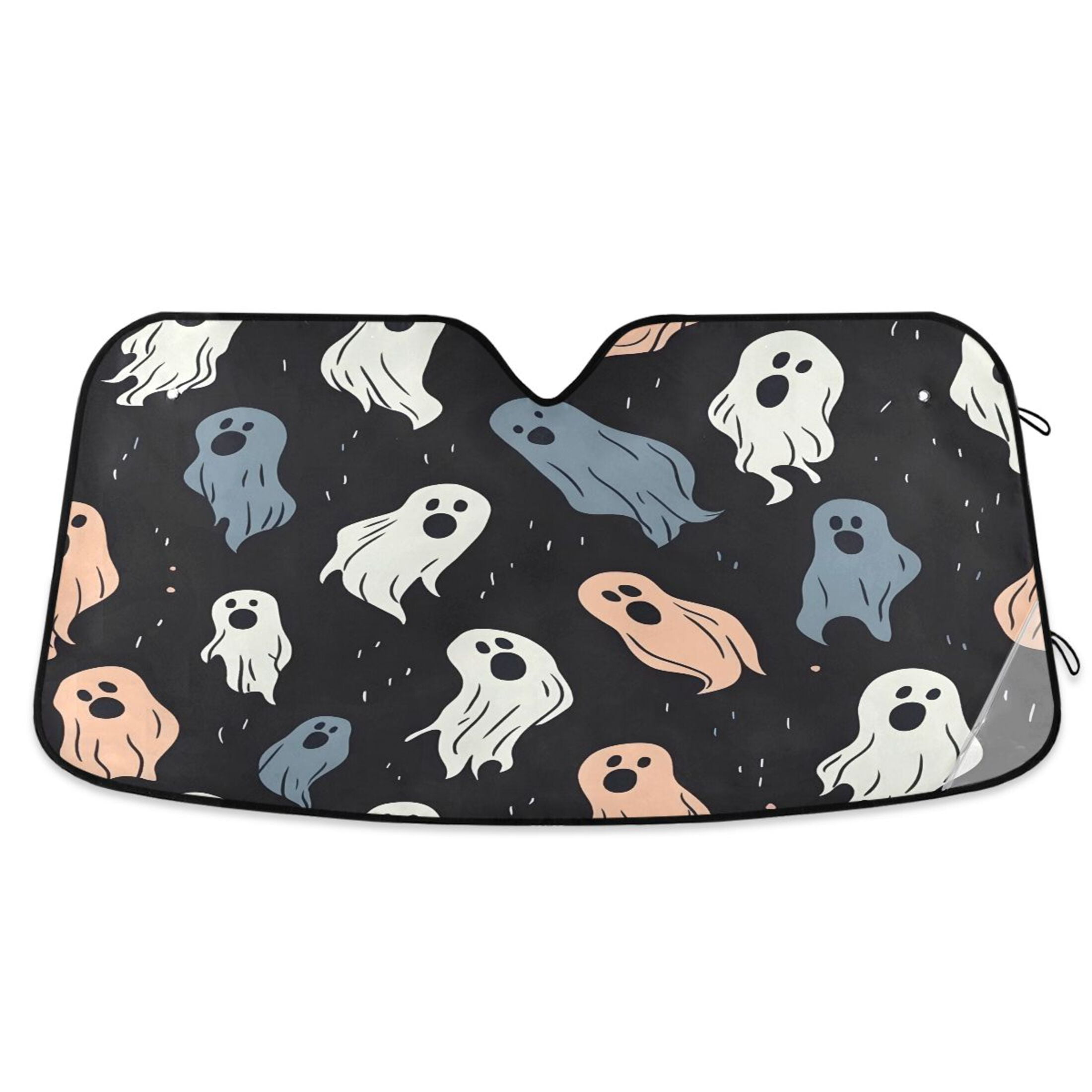 ALAZA Cute Cartoon Ghosts Windshield Sun Shade Car Foldable Sun Visor ...