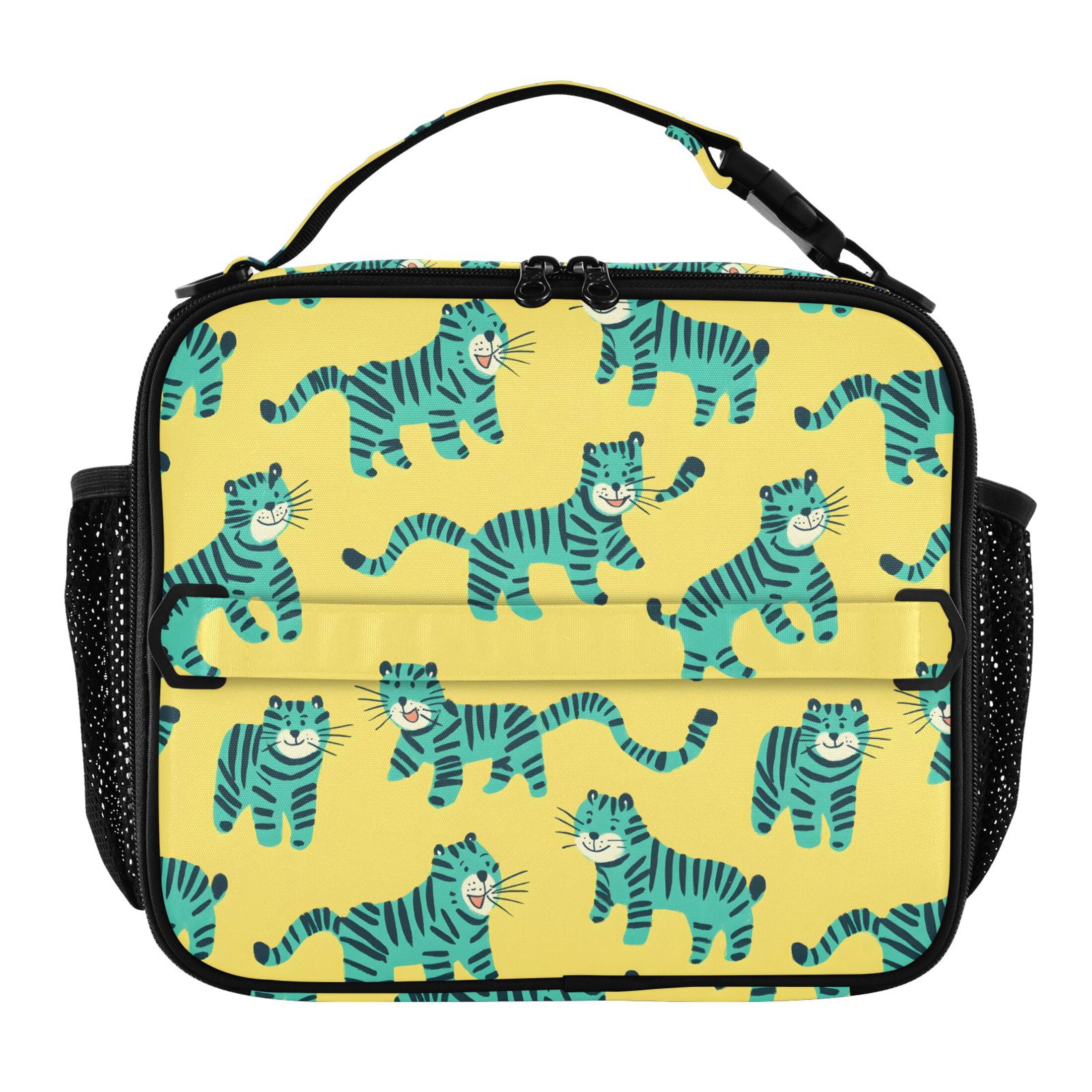 ALAZA Cute Cartoon Tiger Lunch Box Insulated Lunch Bag Cooler Tote with ...