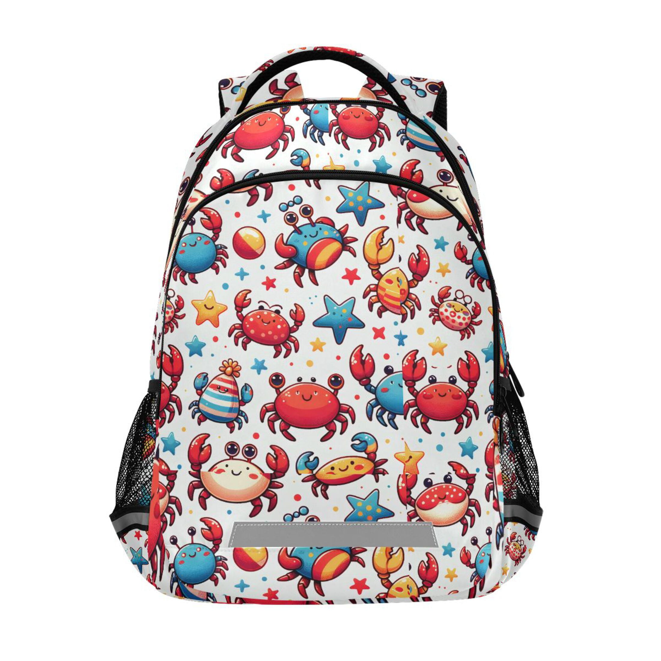 ALAZA Cute Crabs and Stars Backpack Elementary School Bag Bookbag ...