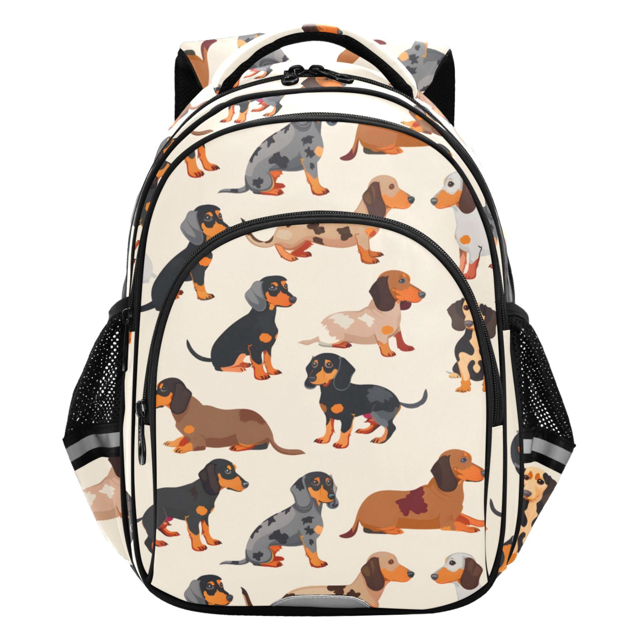 ALAZA Cute Dachshund Dog School Backpack Elementary Bag Student Bookbag ...