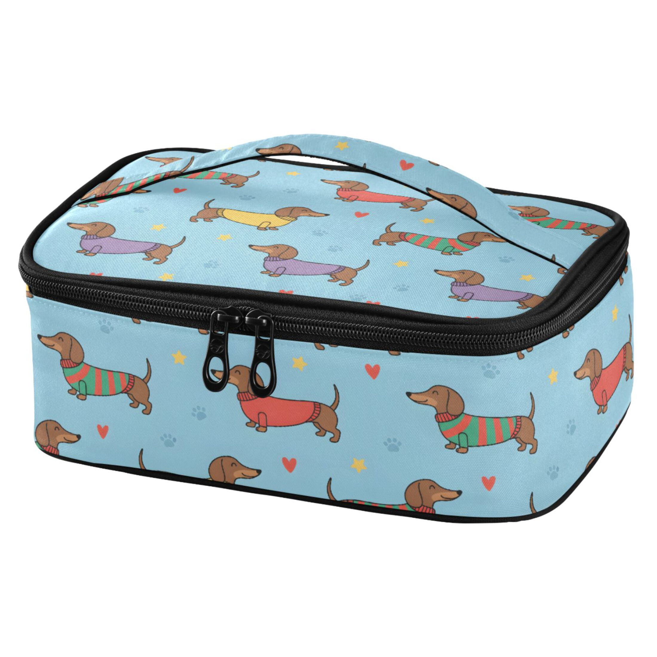 ALAZA Cute Dachshund Dogs Lunch Box Insulated Cooler Tote Bag Reusable ...