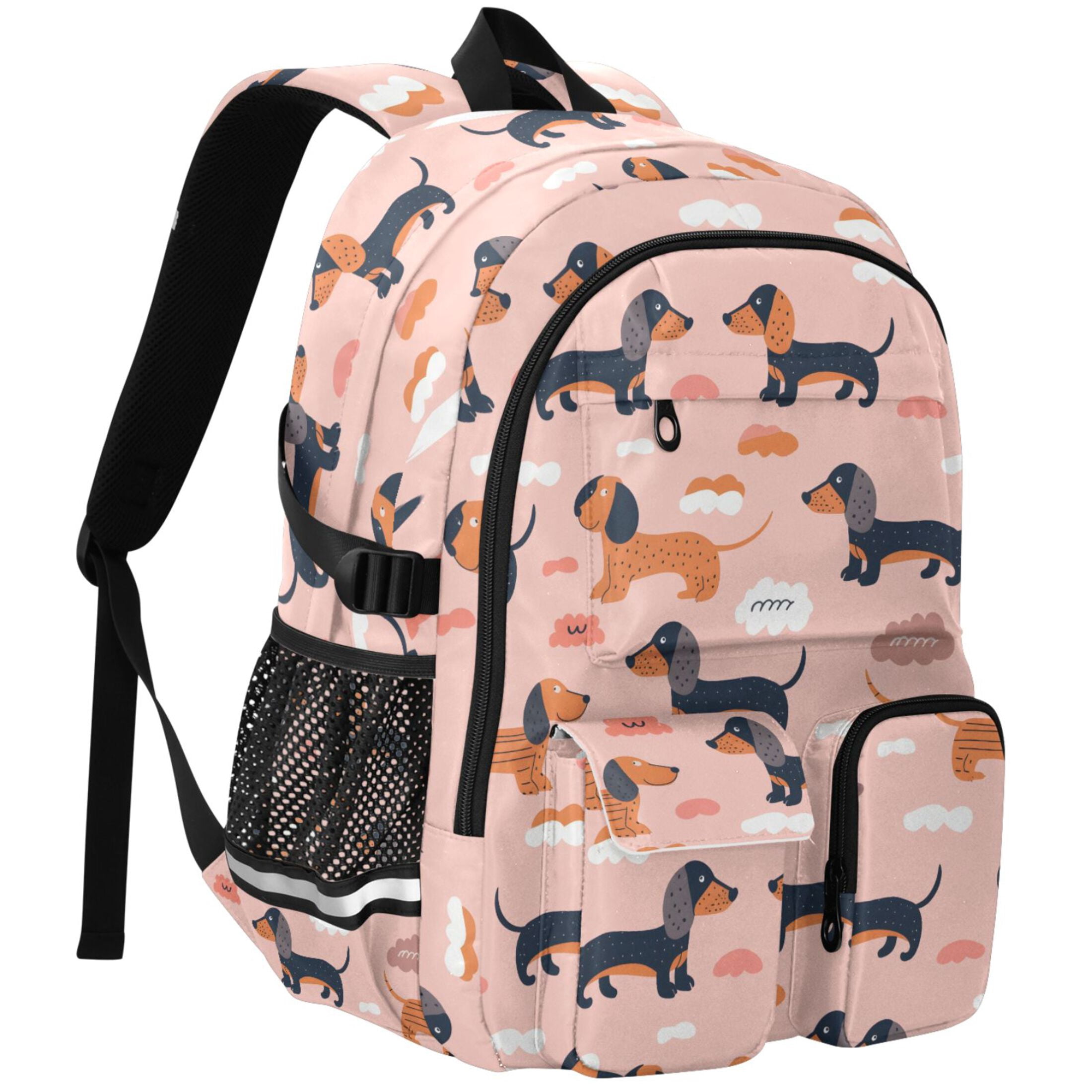 ALAZA Cute Dachshund Dogs Print Student Backpack School Bookbag Large ...