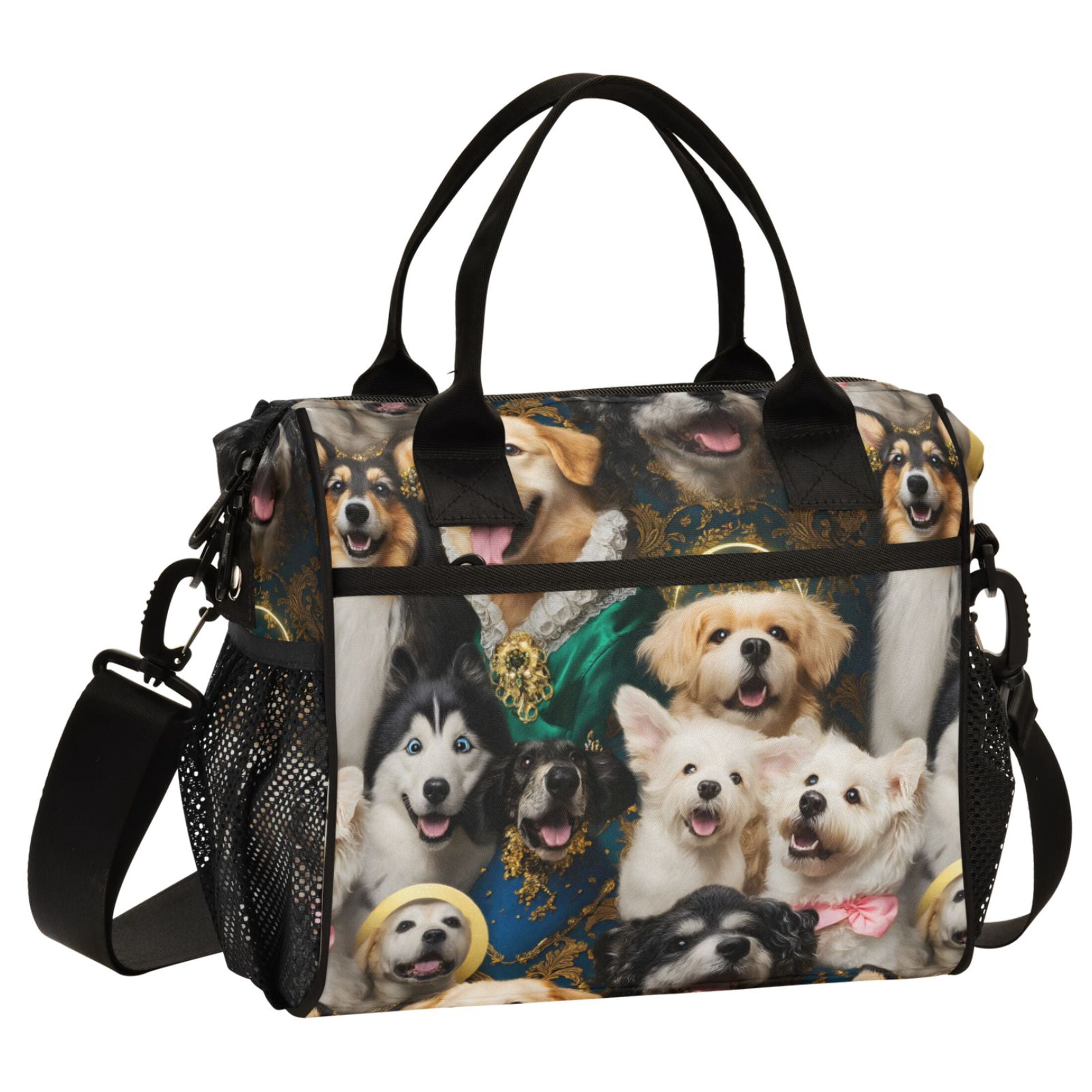 ALAZA Cute Dog Cartoon Print Cooler Lunch Bag Insulated Reusable Lunch ...