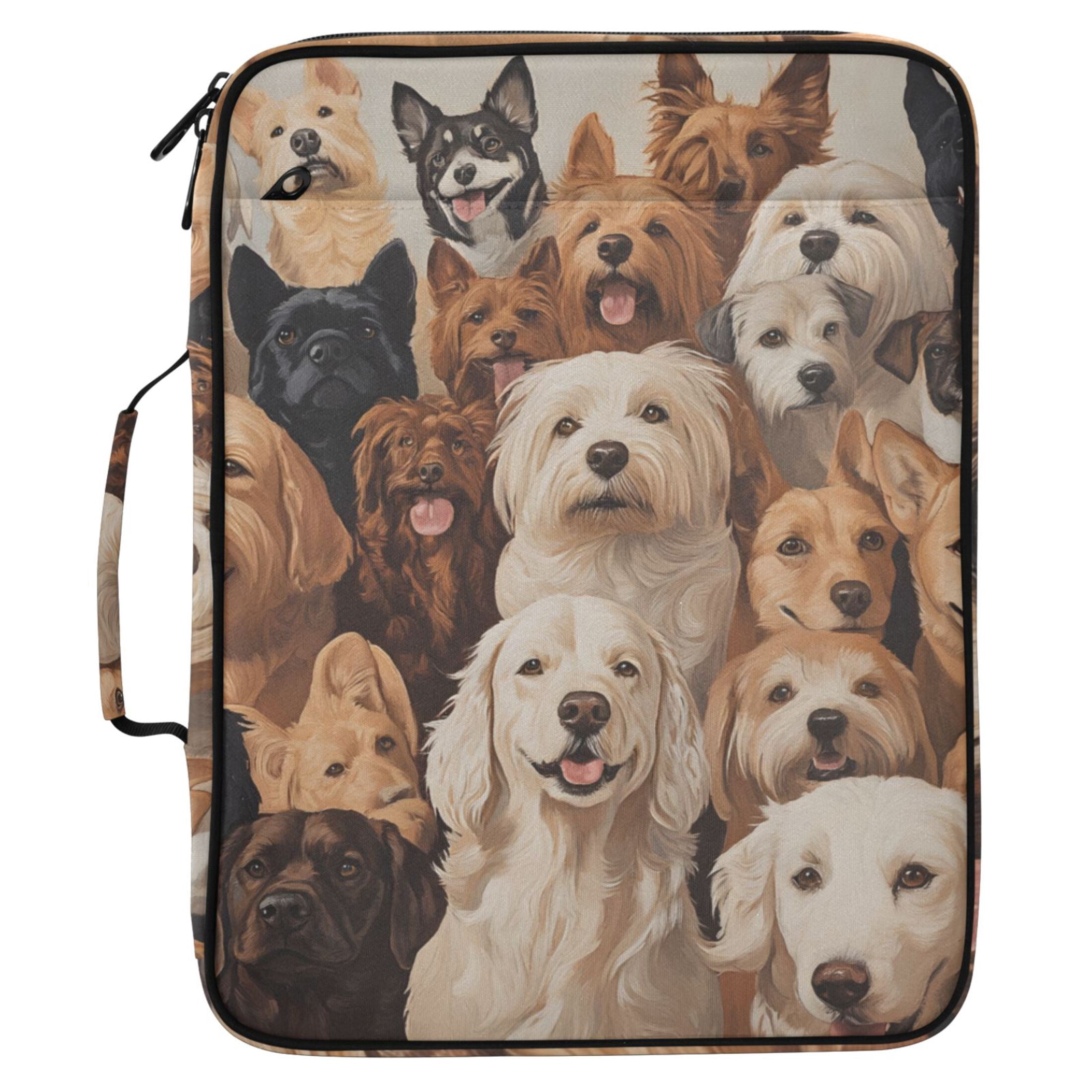 ALAZA Cute Dog Doodle Pattern Expanding Accordion File Folder 3 Ring ...