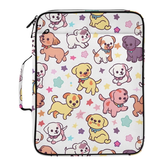 ALAZA Cute Dog Stars Pattern Expanding Accordion File Folder 3 Ring ...
