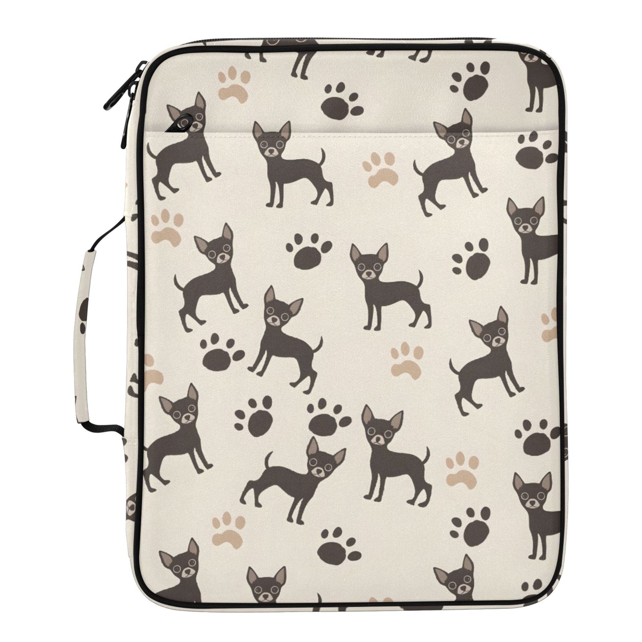 ALAZA Cute Dogs Paws Pattern Expanding Accordion File Folder 3 Ring ...