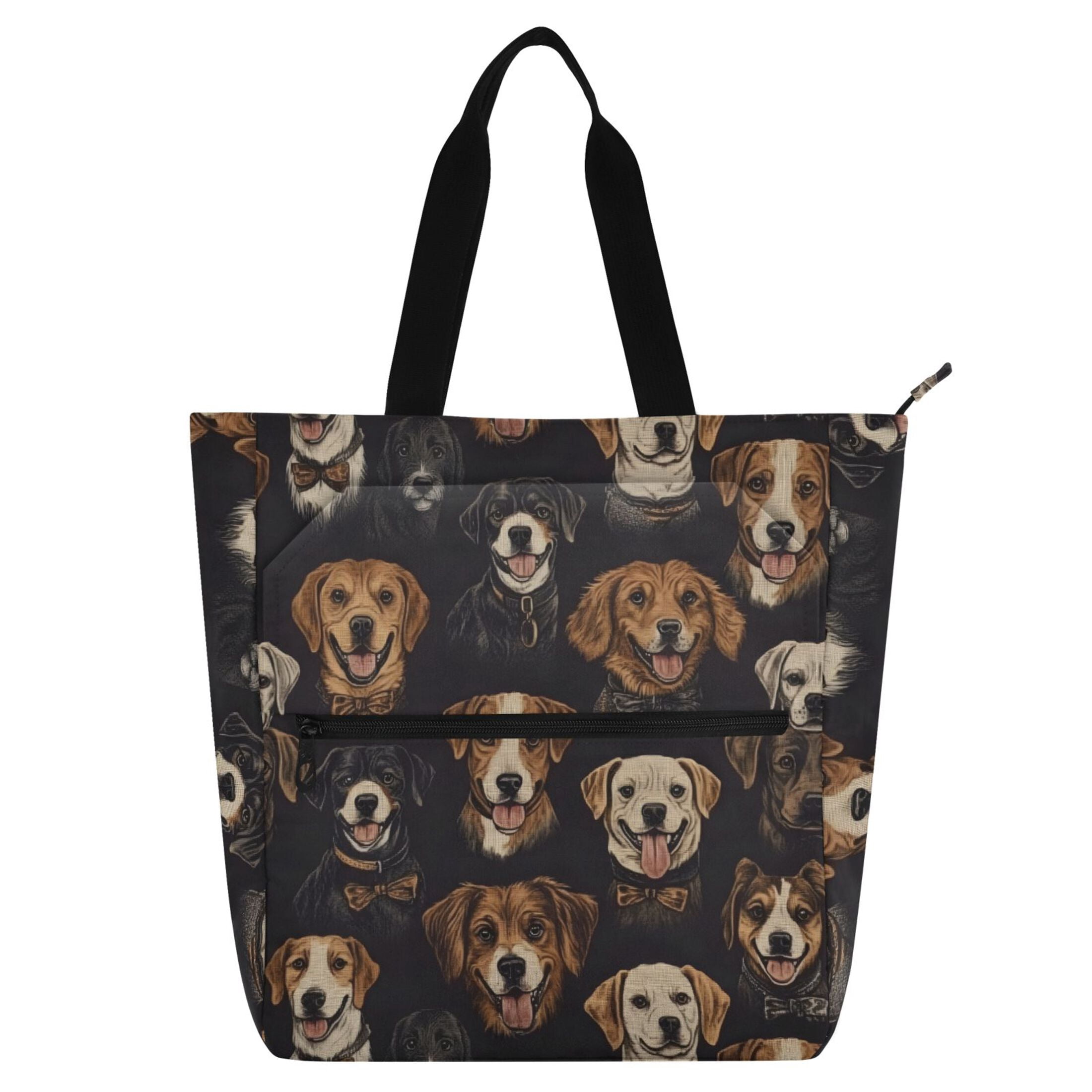 ALAZA Cute Doodle Cartoon Dogs School Book Bag Kids Tote Bags Handbag ...