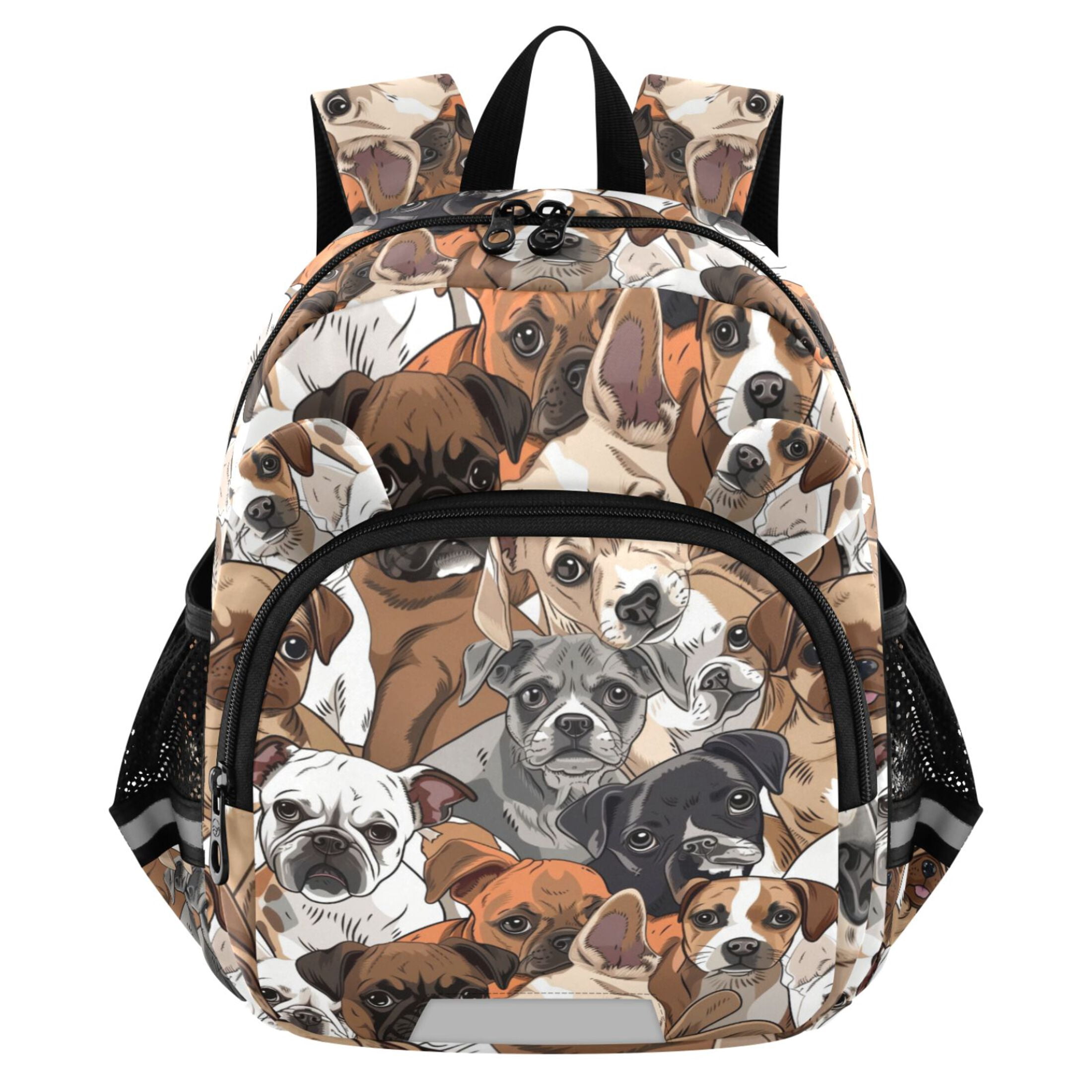 ALAZA Cute Doodle Pug Dogs Mini Backpack School Bookbag Age 3-7 Medium ...